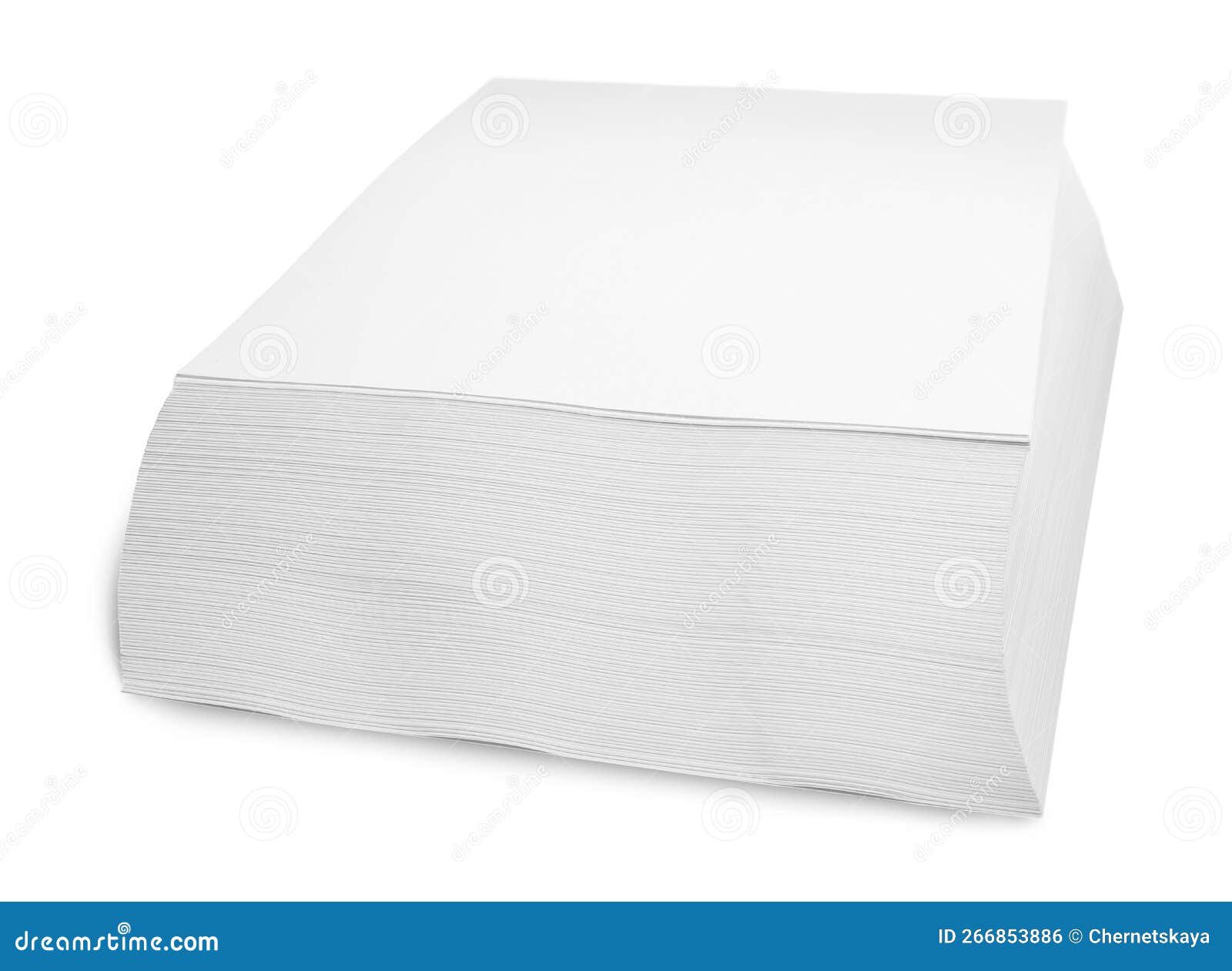 Stack of Paper Sheets Isolated on White Stock Photo - Image of ...