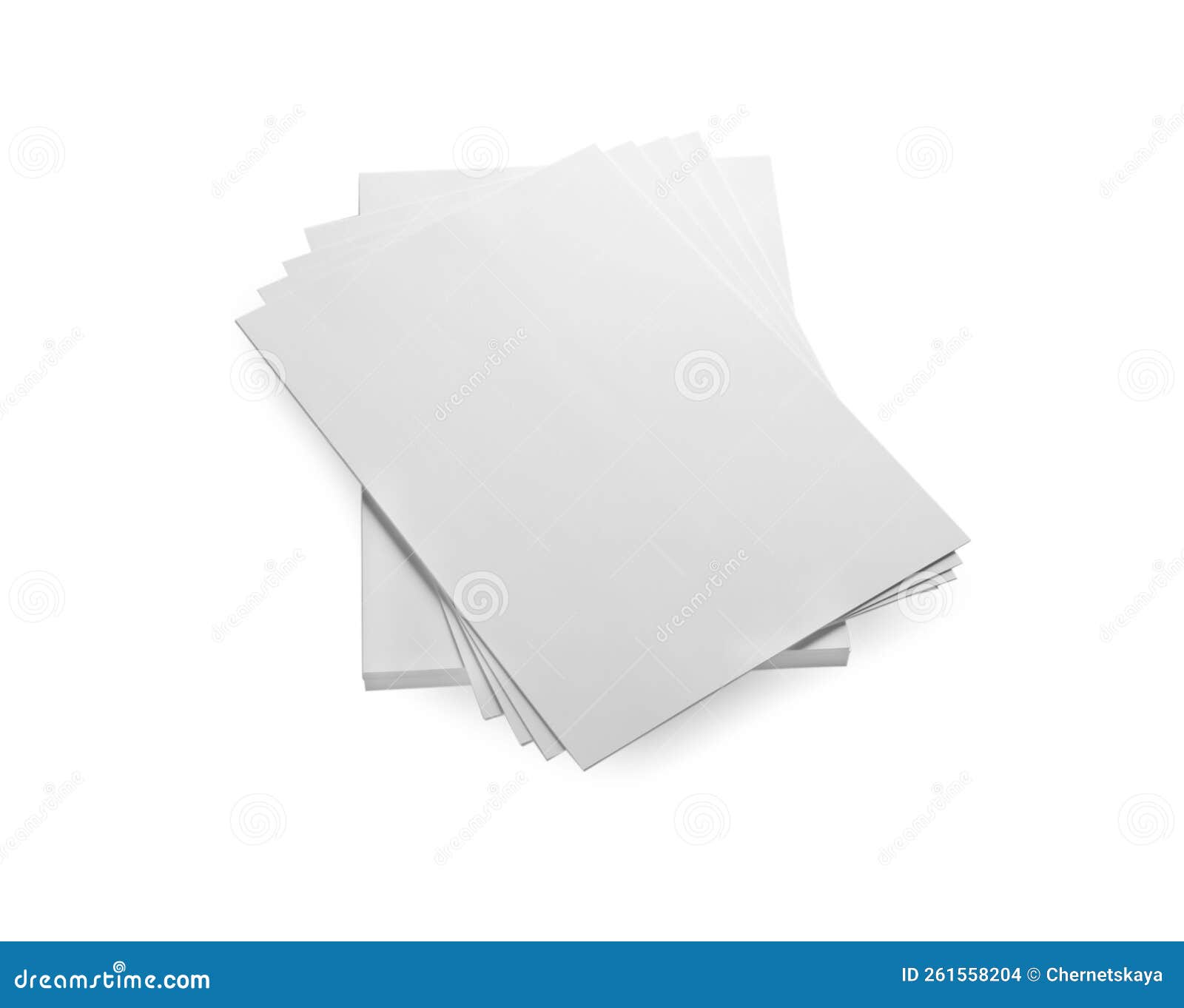 Stack of Paper Sheets on White Background Stock Illustration ...