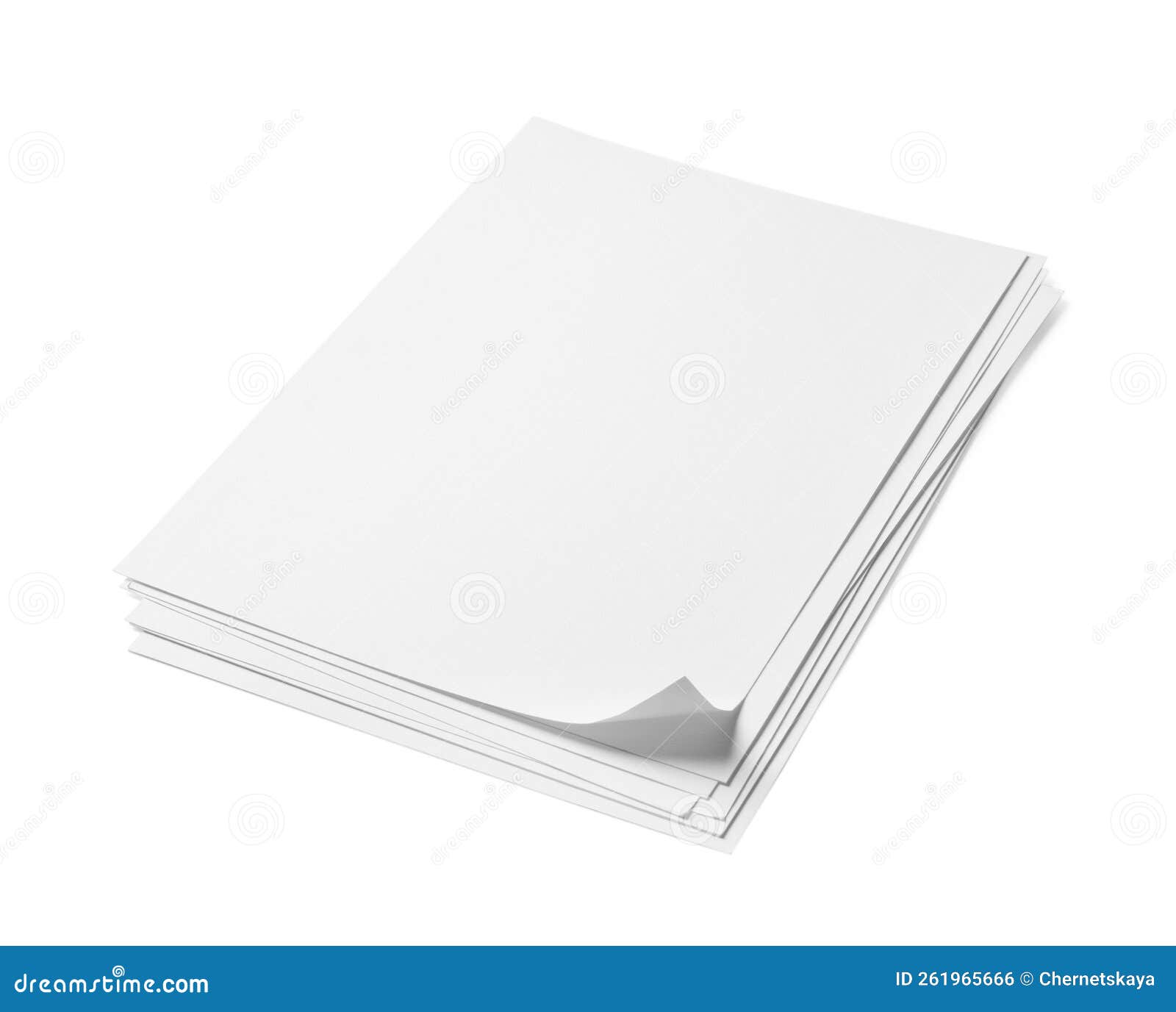 Stack of Paper Sheets on White Background Stock Photo - Image of ...