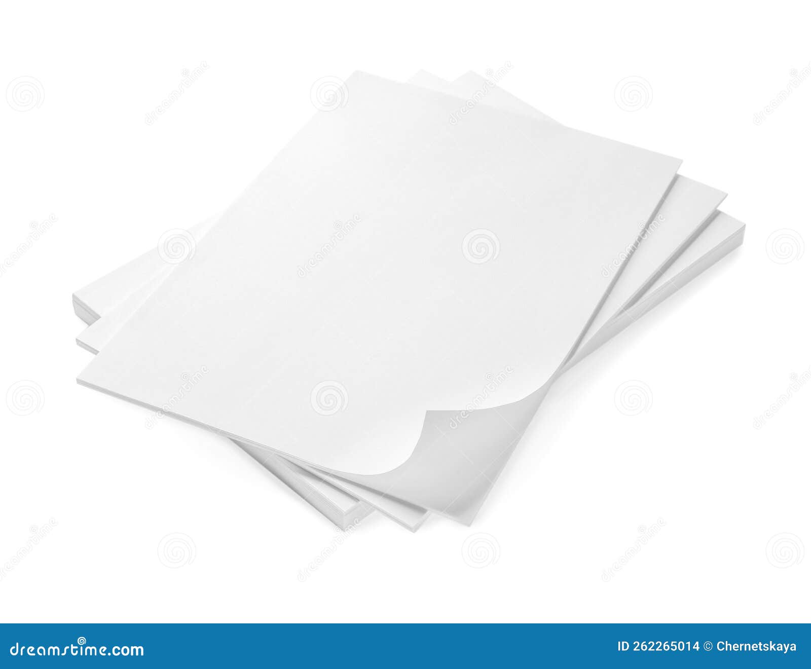 Stack of Paper Sheets on White Background Stock Photo - Image of paper ...