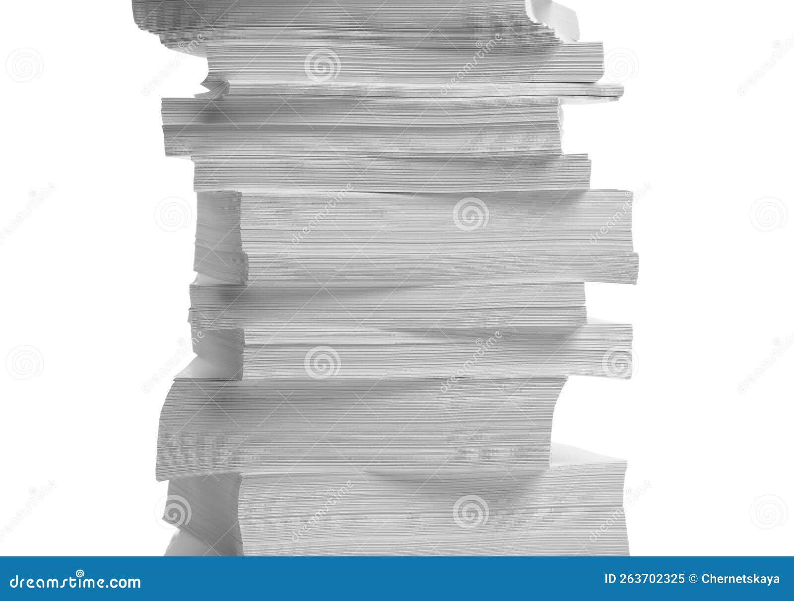 Stack of Paper Sheets on White Background Stock Image - Image of ...