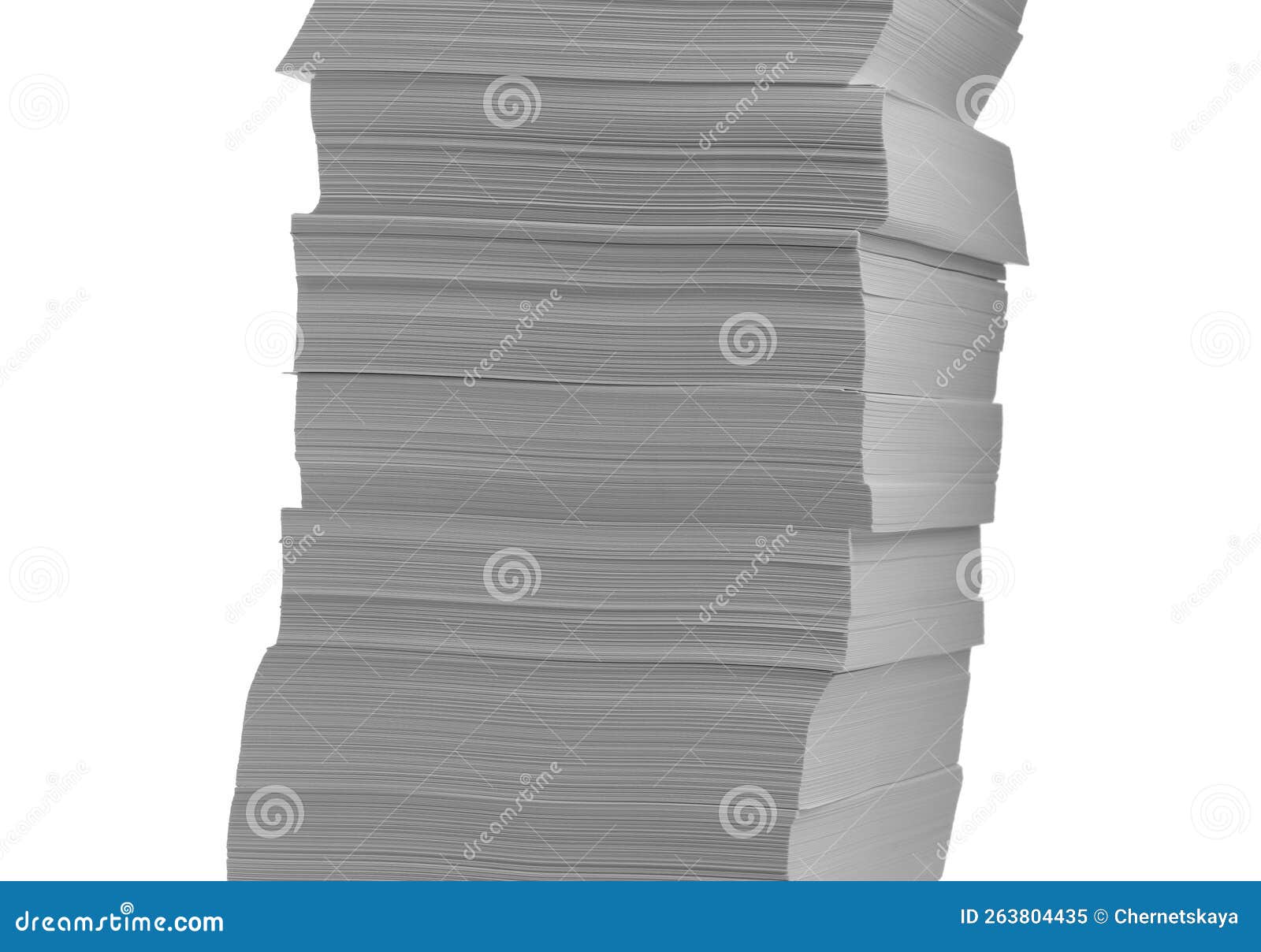 Stack of Paper Sheets on White Background Stock Image - Image of ...