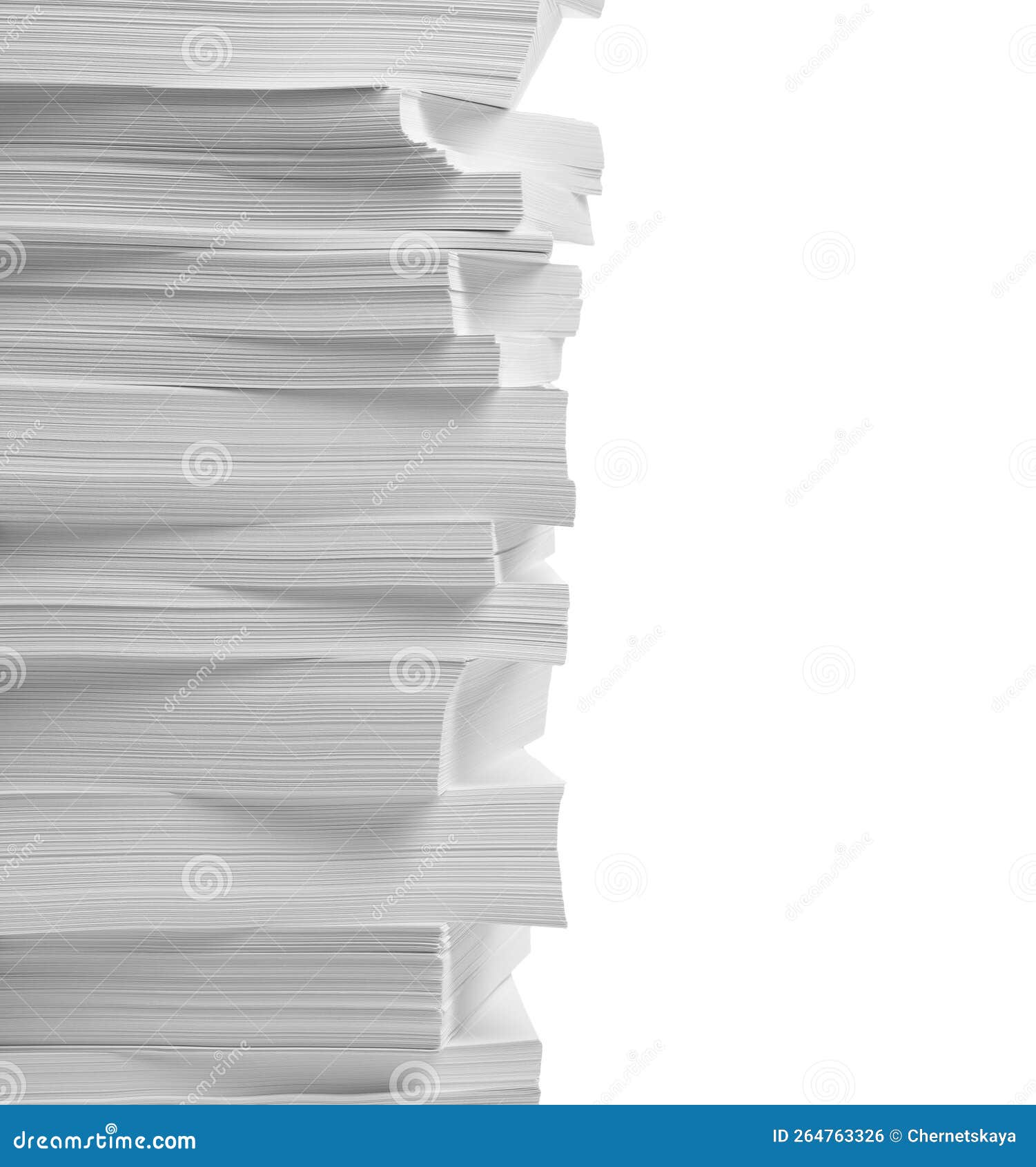 Stack of Paper Sheets on White Background Stock Photo - Image of ...