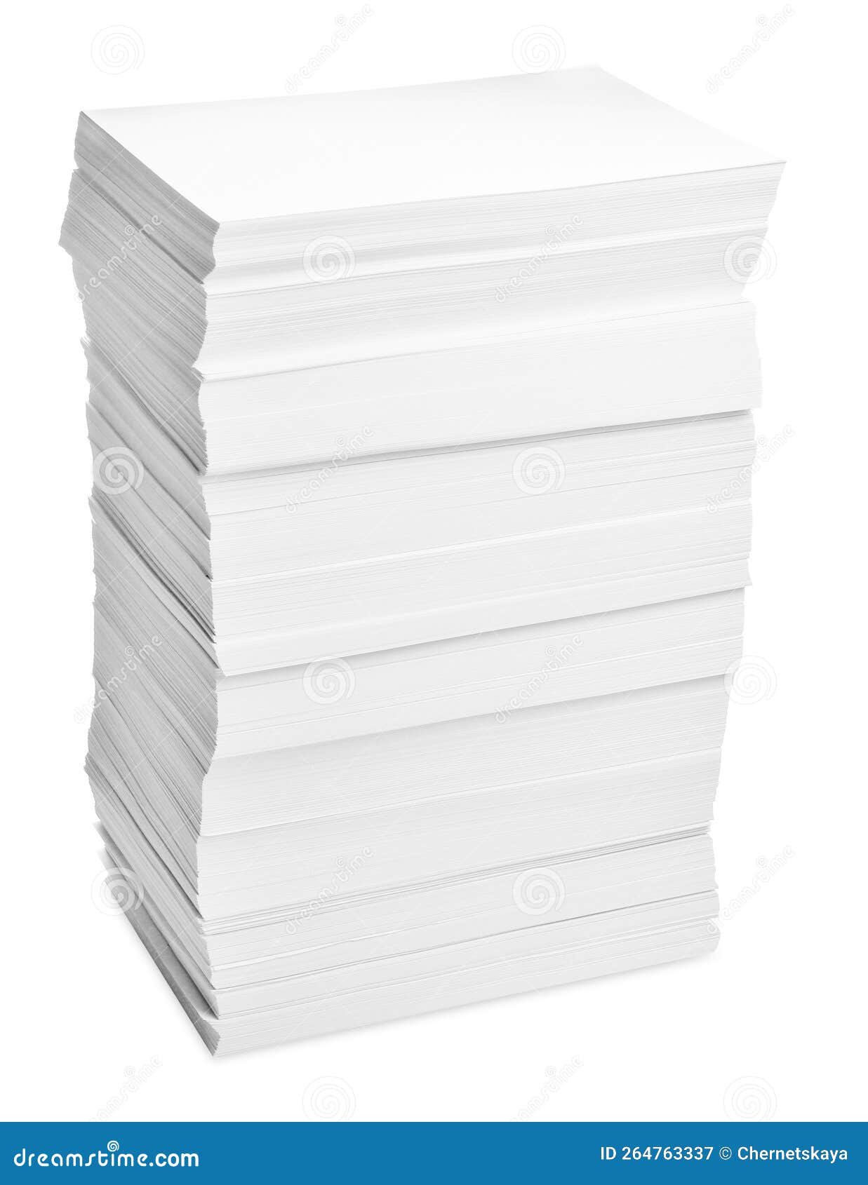 Stack of Paper Sheets on White Background Stock Image - Image of ...
