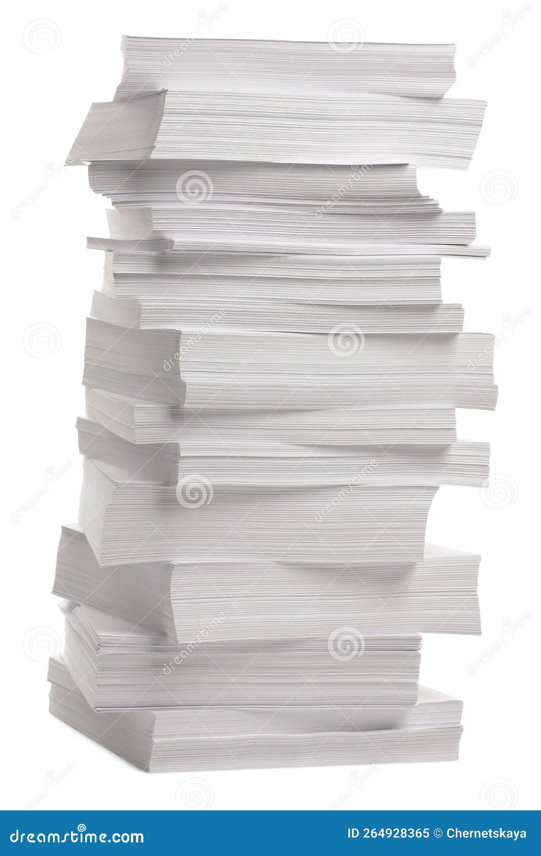 Stack of Paper Sheets on White Background Stock Image - Image of note ...