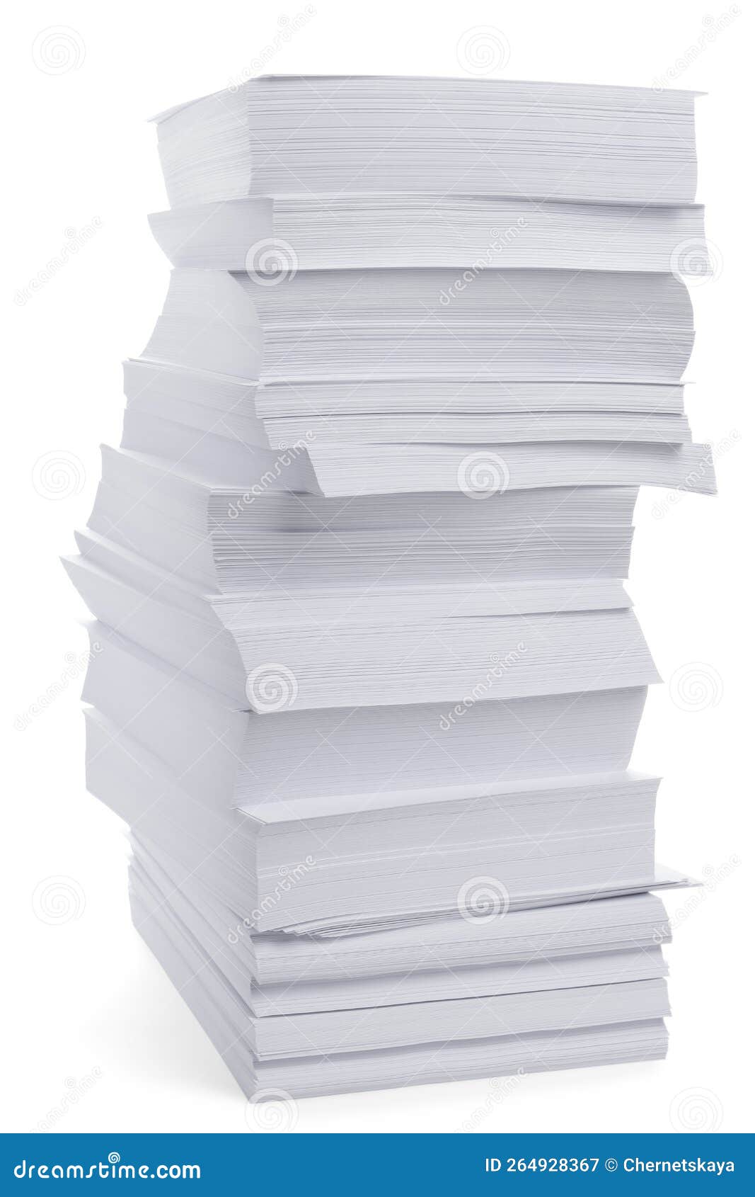 Stack of Paper Sheets on White Background Stock Image - Image of ...