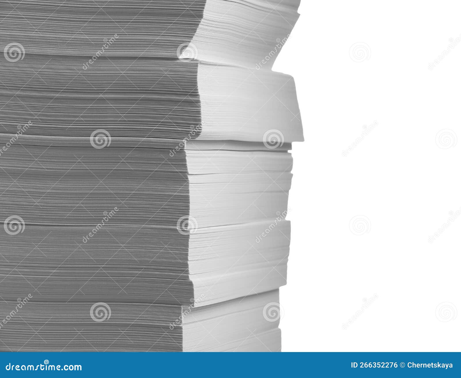 Stack of Paper Sheets on White Background Stock Photo - Image of ...