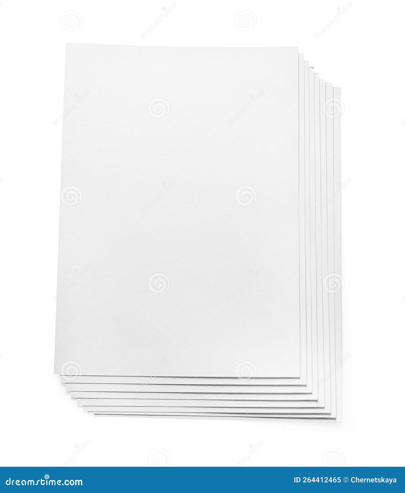 Stack of Paper Sheets on White Background, Top View Stock Image - Image ...