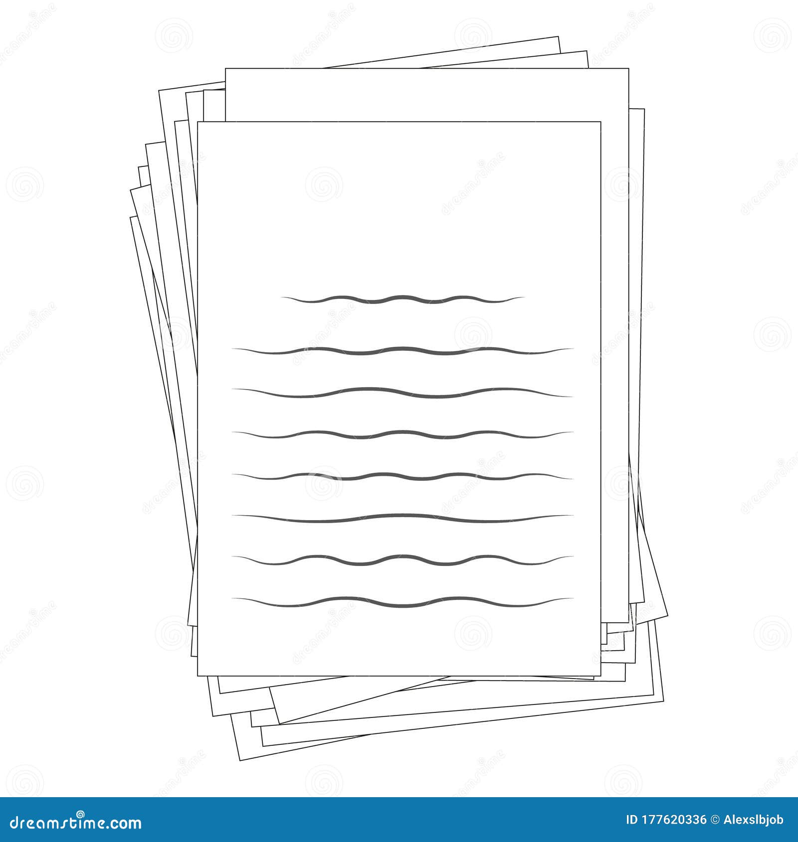 Stack of Paper Sign, Template Design Element, Pile of Used Papers on ...