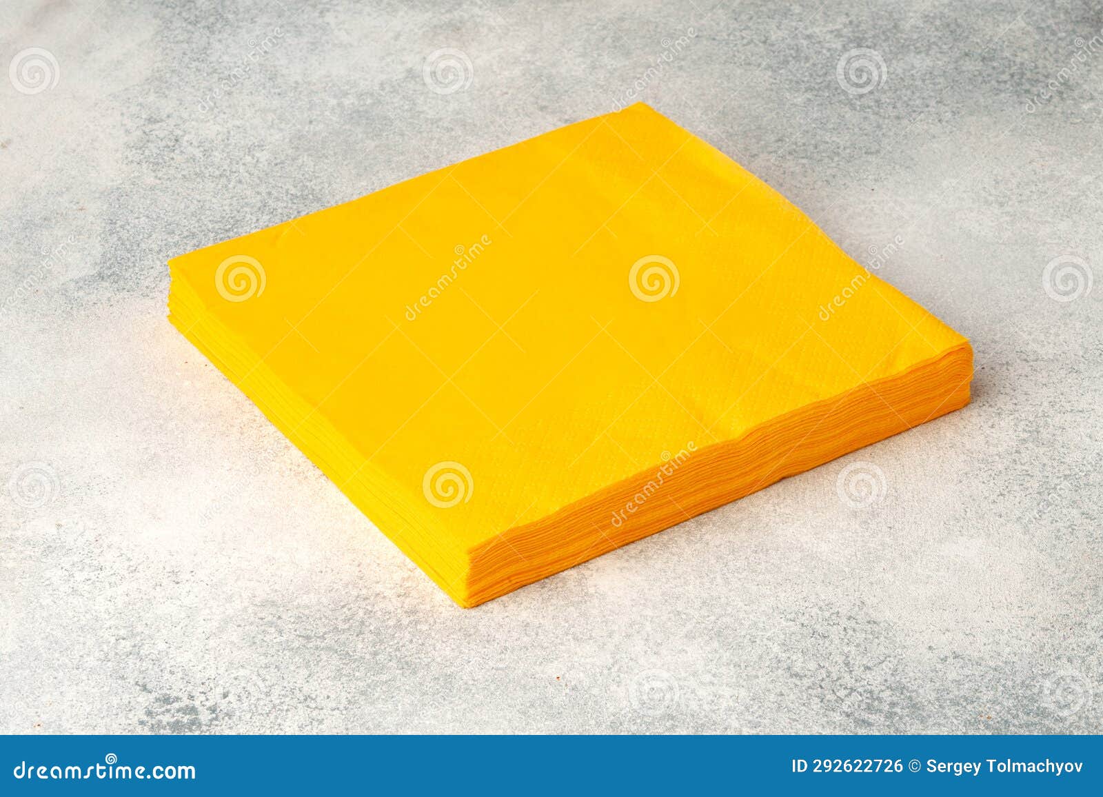 Stack of Paper Square Napkins on Gray Background Top View Stock Photo ...