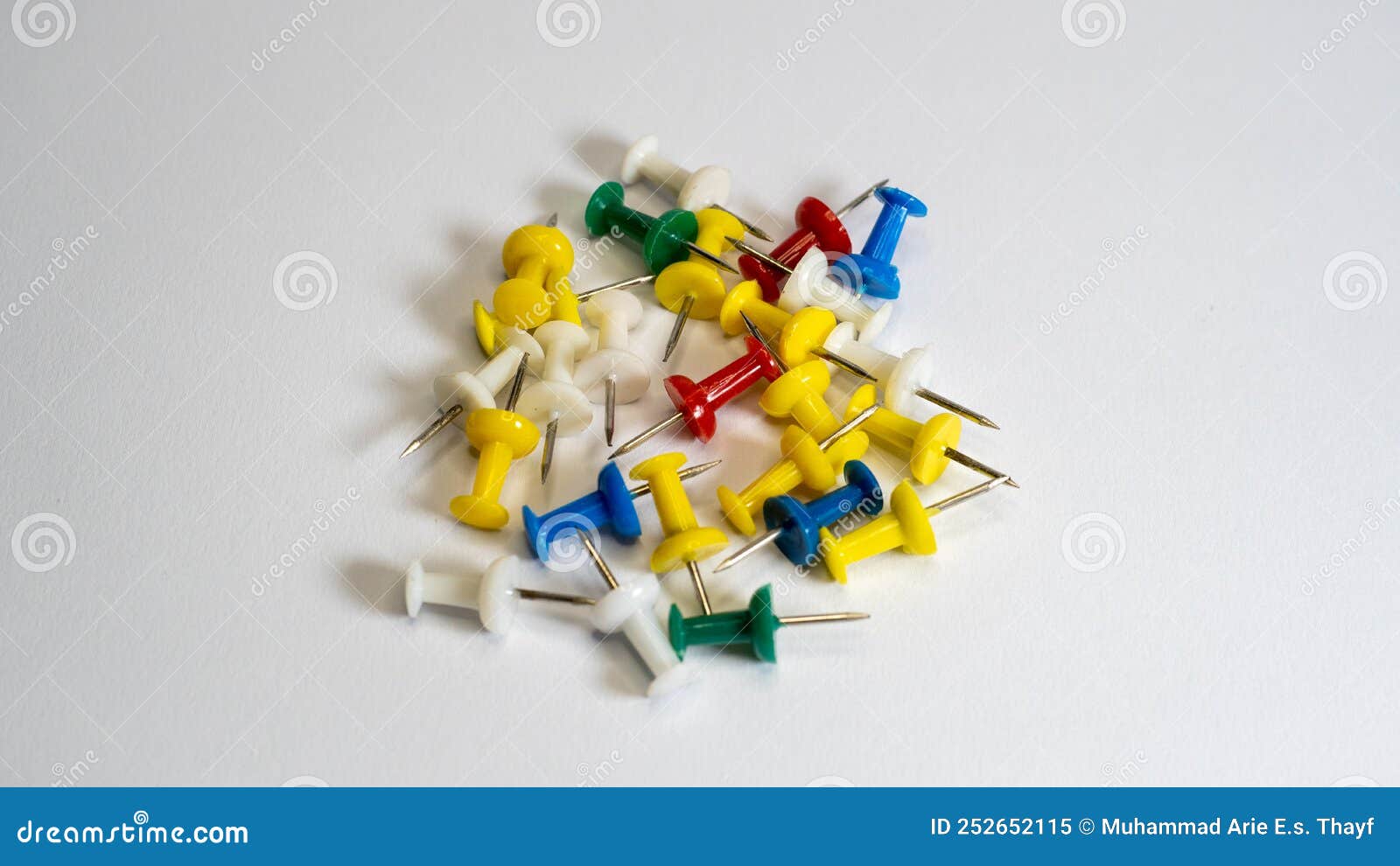 Stack of Paper Stitch Pins on a White Background Stock Image - Image of ...