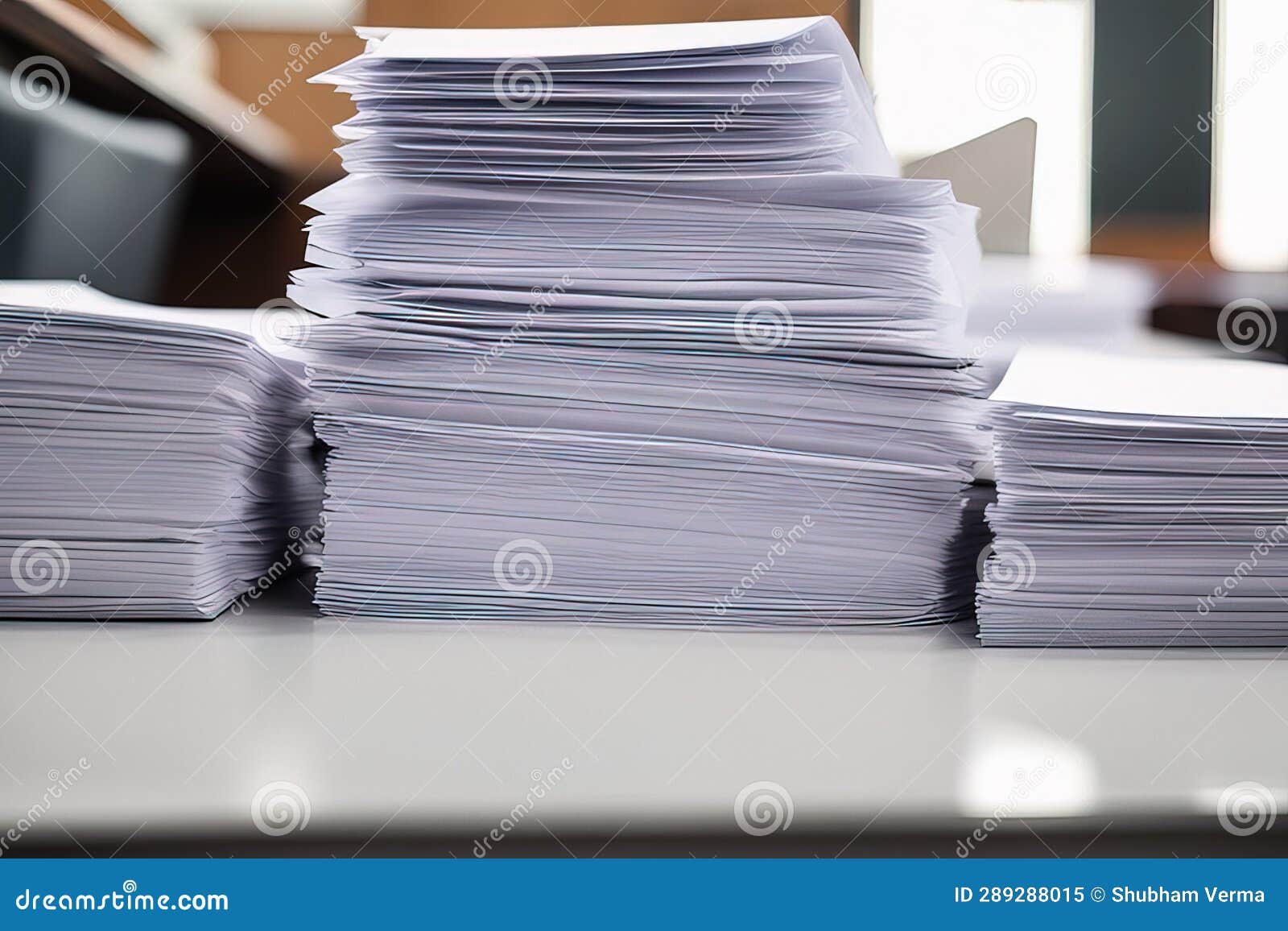 Stack of Paper on Table, Business Conceptstack of Paper on Table ...