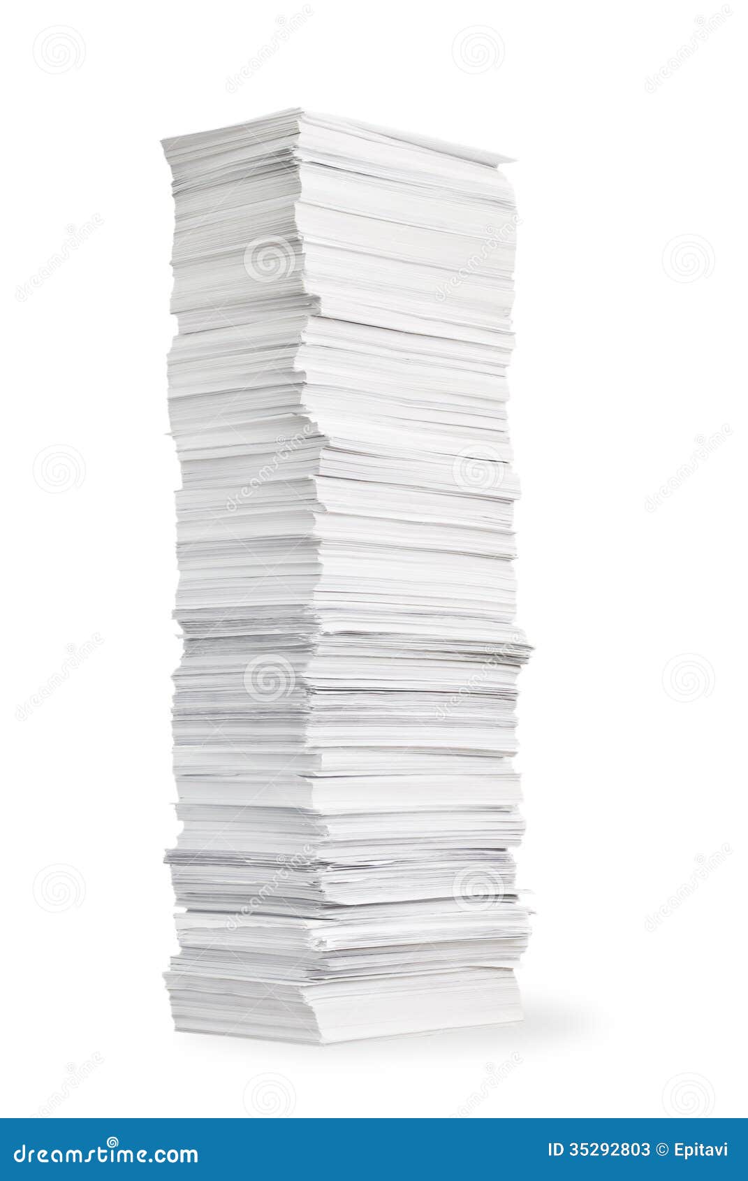 Stack of paper stock image. Image of paperwork, heap - 35292803