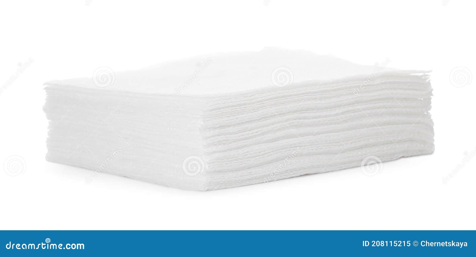 Stack of Paper Tissues on White Background Stock Image - Image of ...
