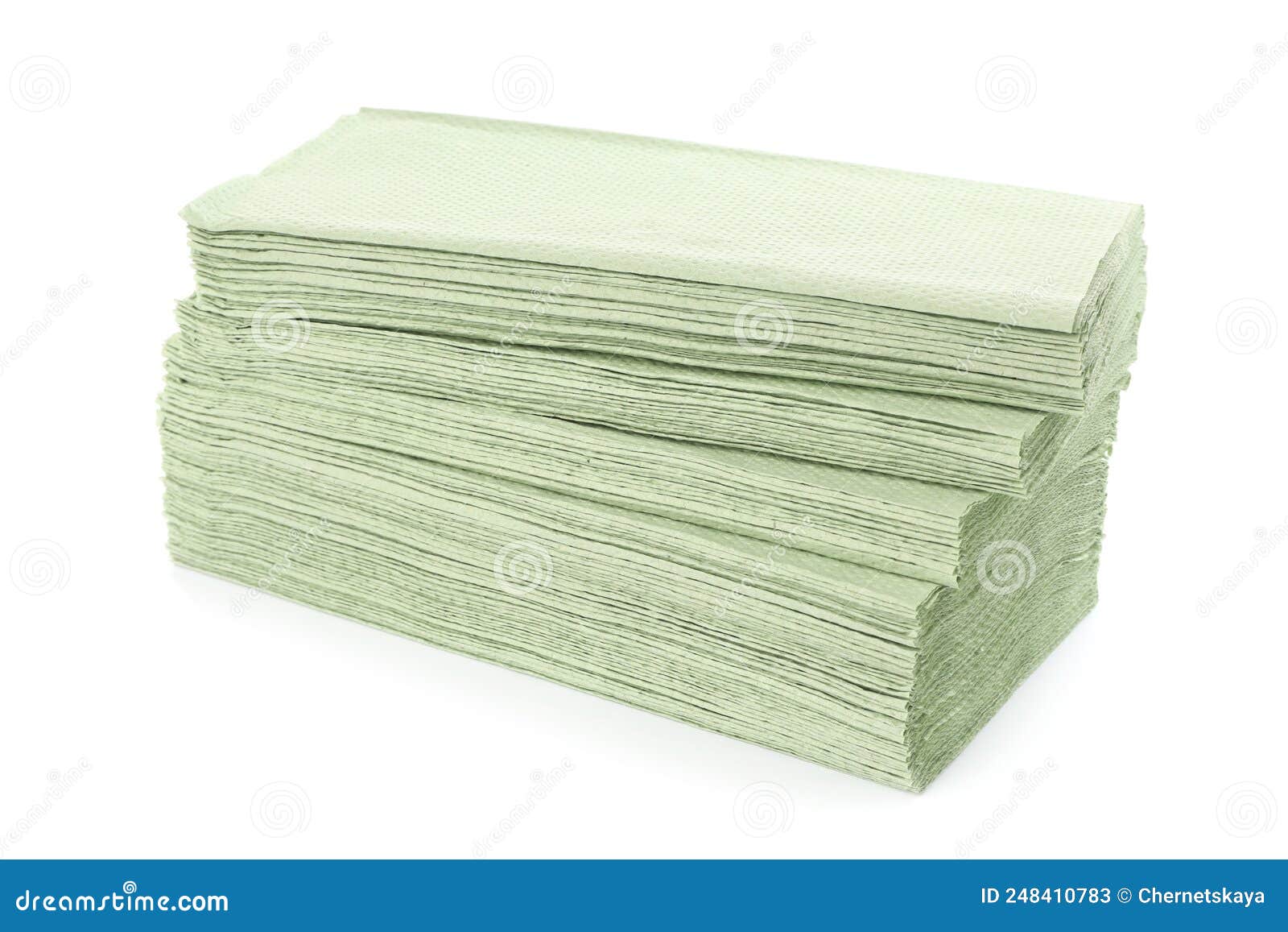 Stack of Paper Towels Isolated on White Stock Image - Image of cleaning ...