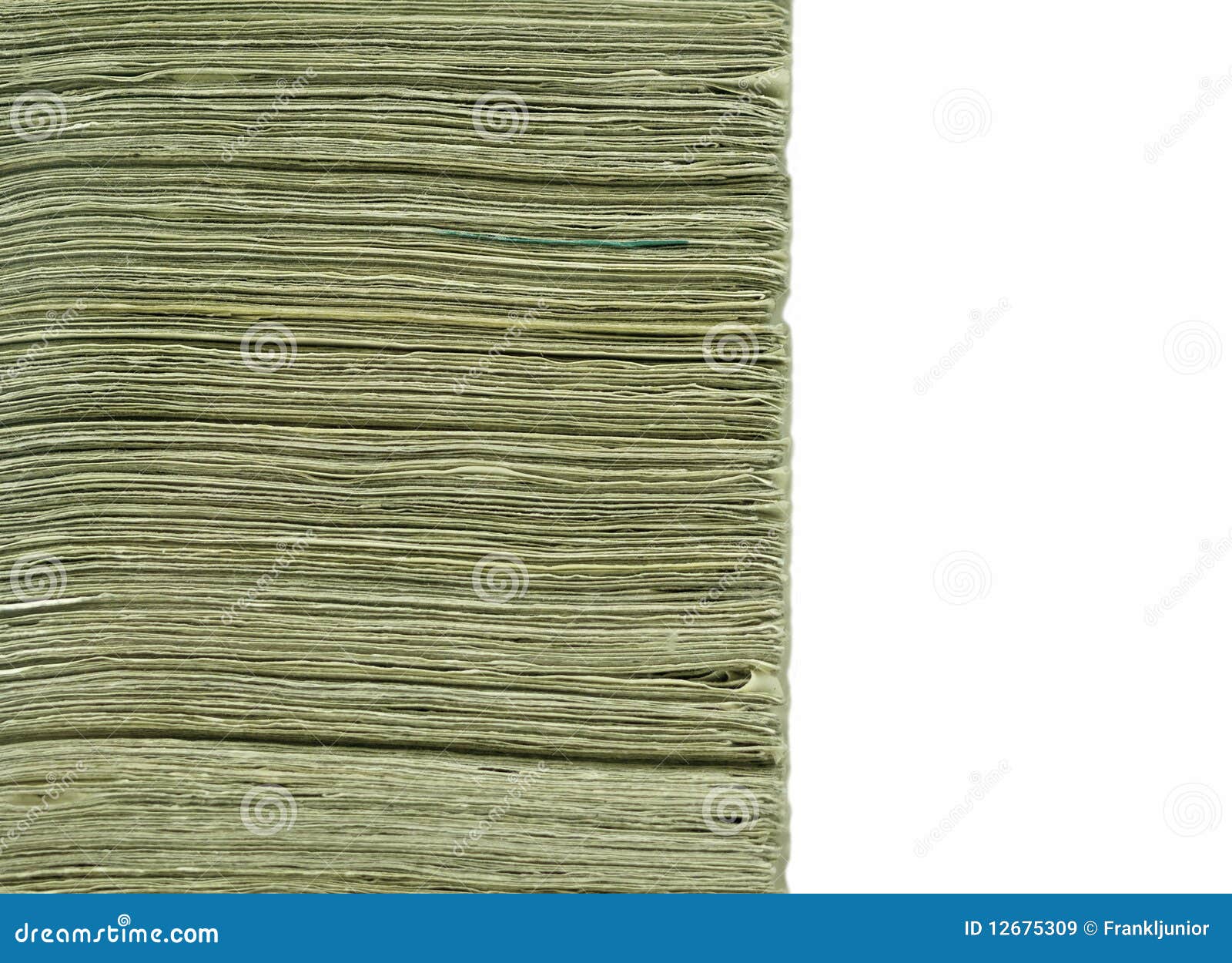 Stack of paper US currency stock image. Image of banknotes - 12675309