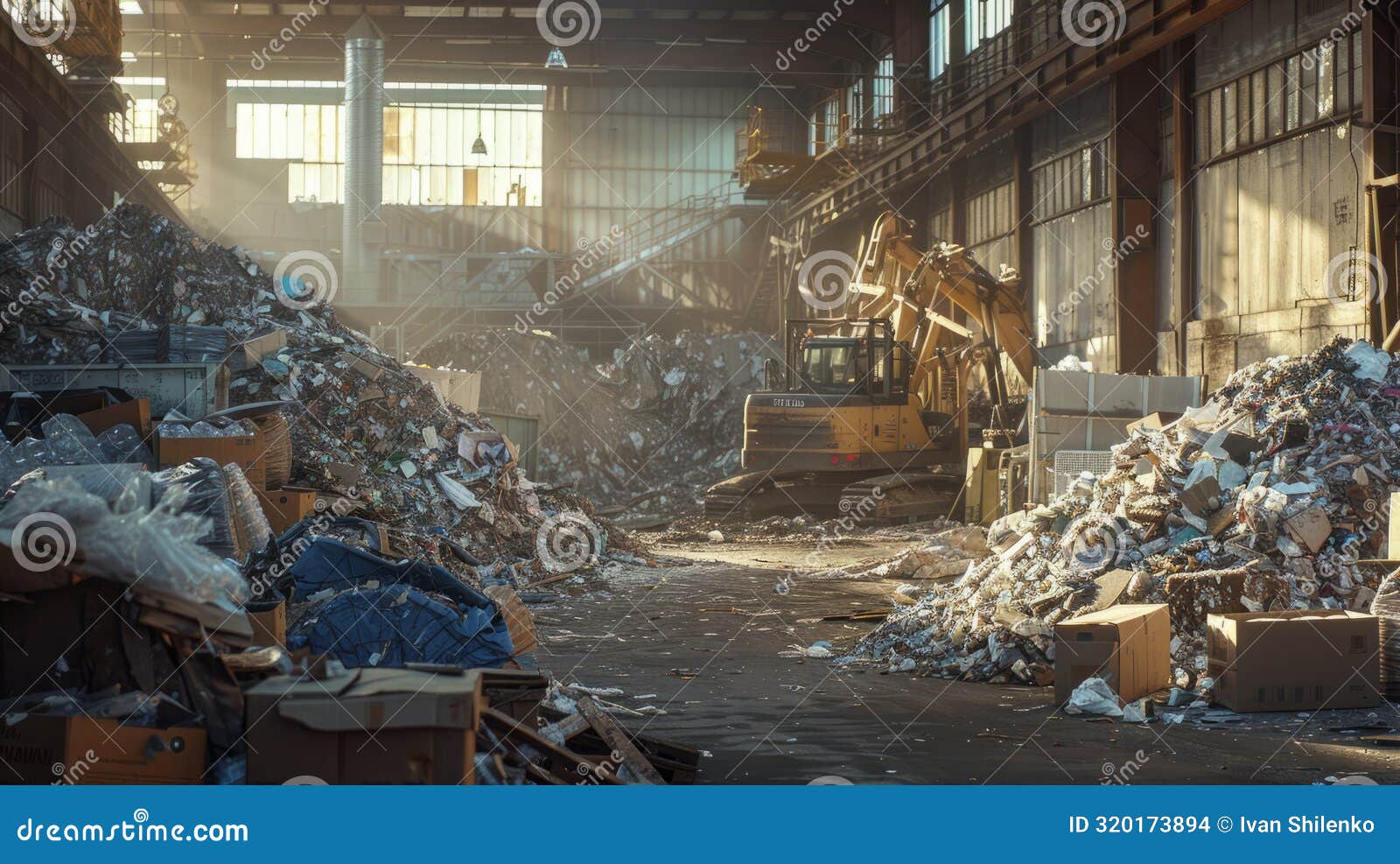 Stack of Paper Waste before Shredding at Recycling Plant Stock Photo ...