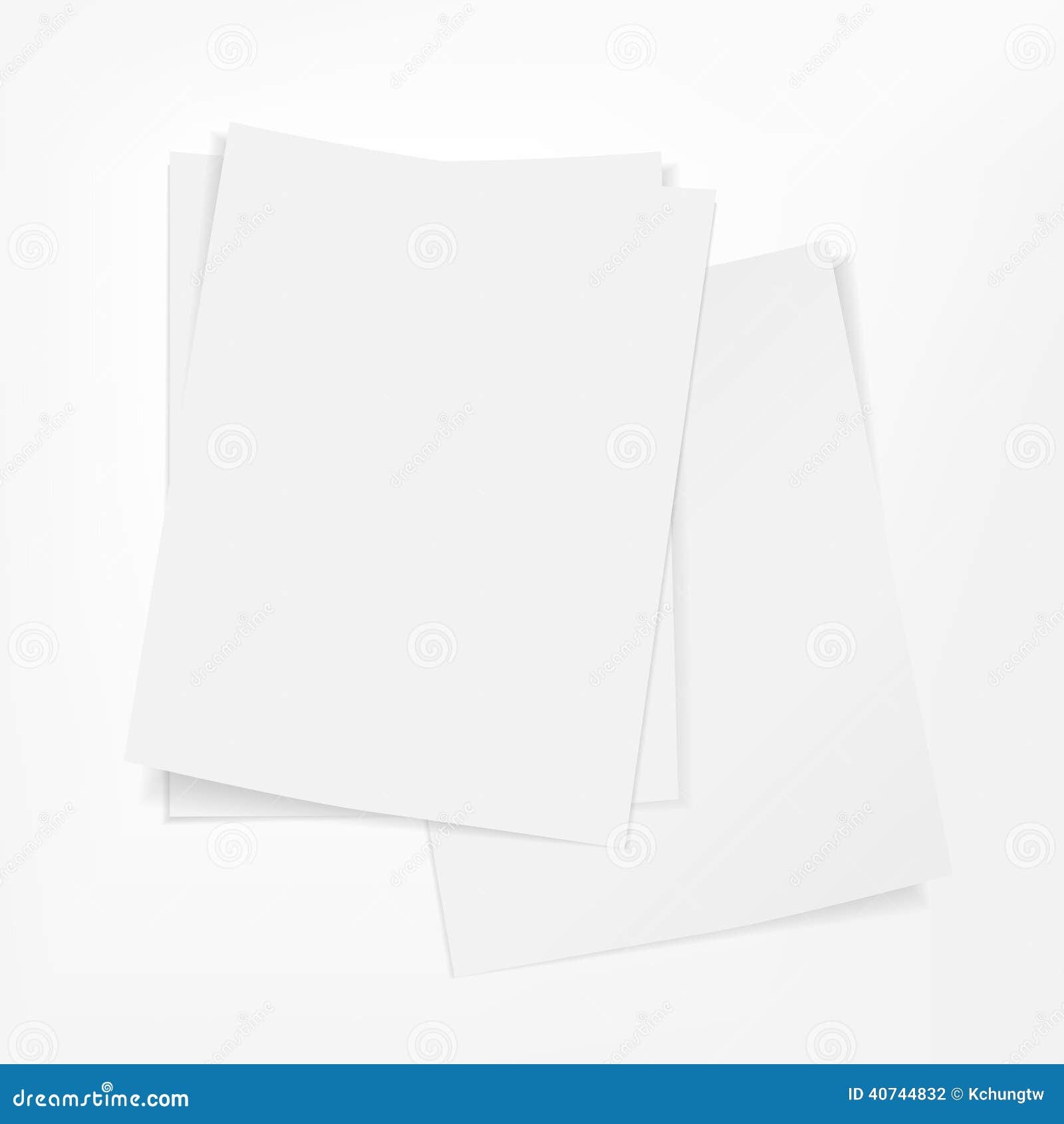 Stack of Paper on White Background Stock Vector - Illustration of ...
