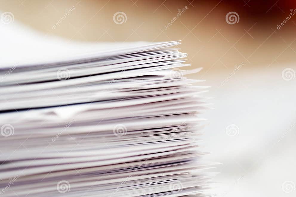 Stack of papers stock photo. Image of files, close, binder - 2033582
