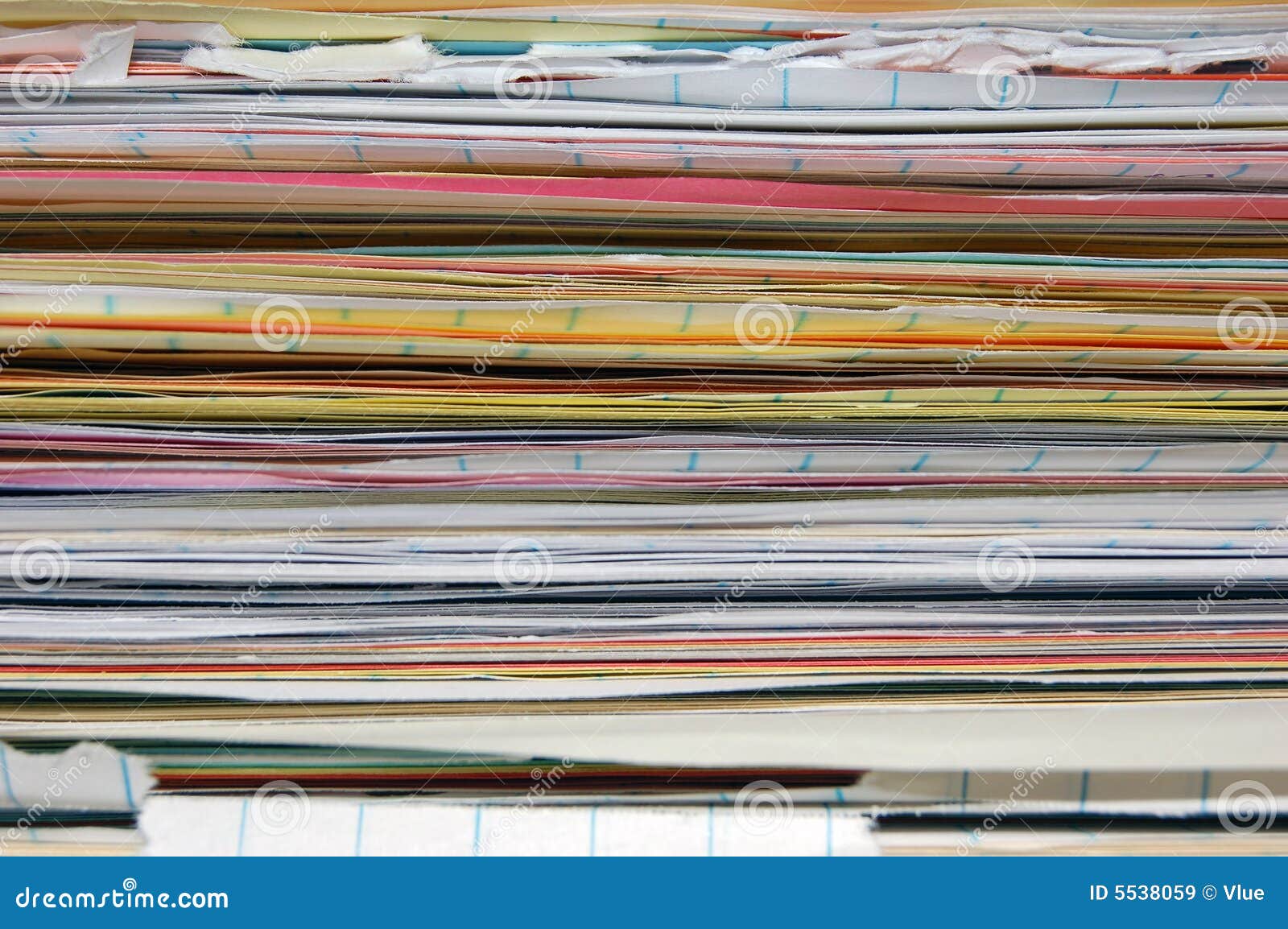 Stack of papers stock image. Image of ripped, textures - 5538059