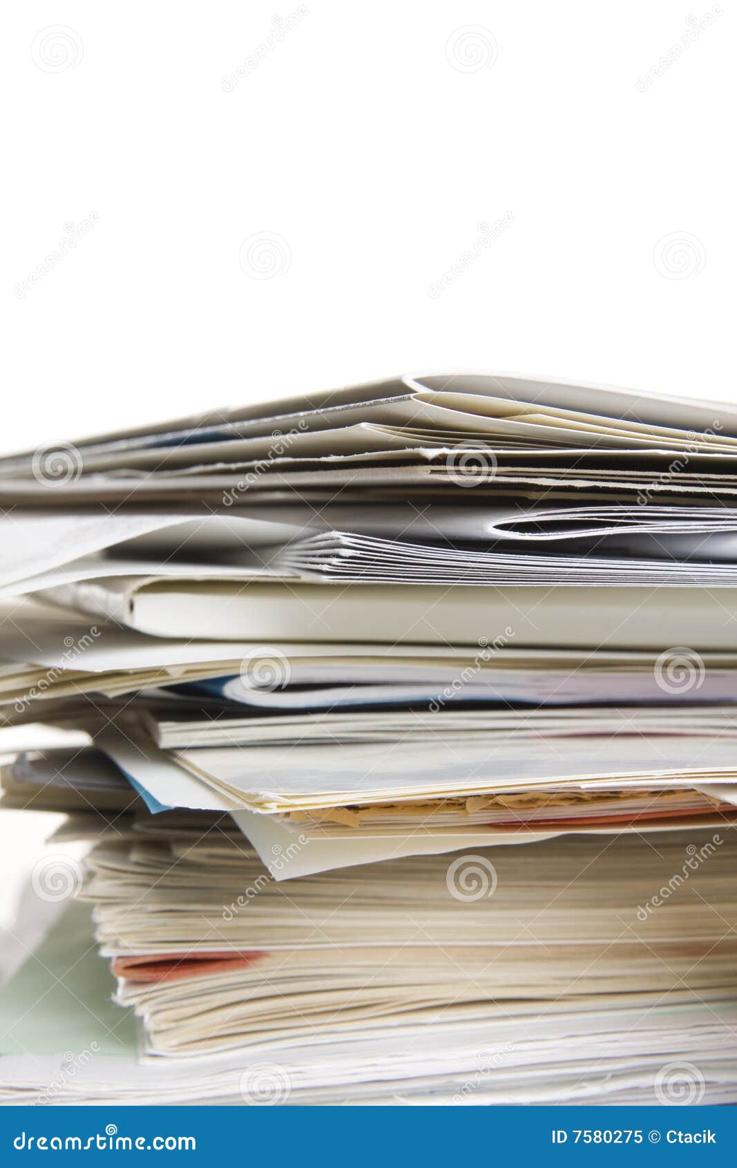 Stack of papers stock image. Image of stack, print, newspaper - 7580275