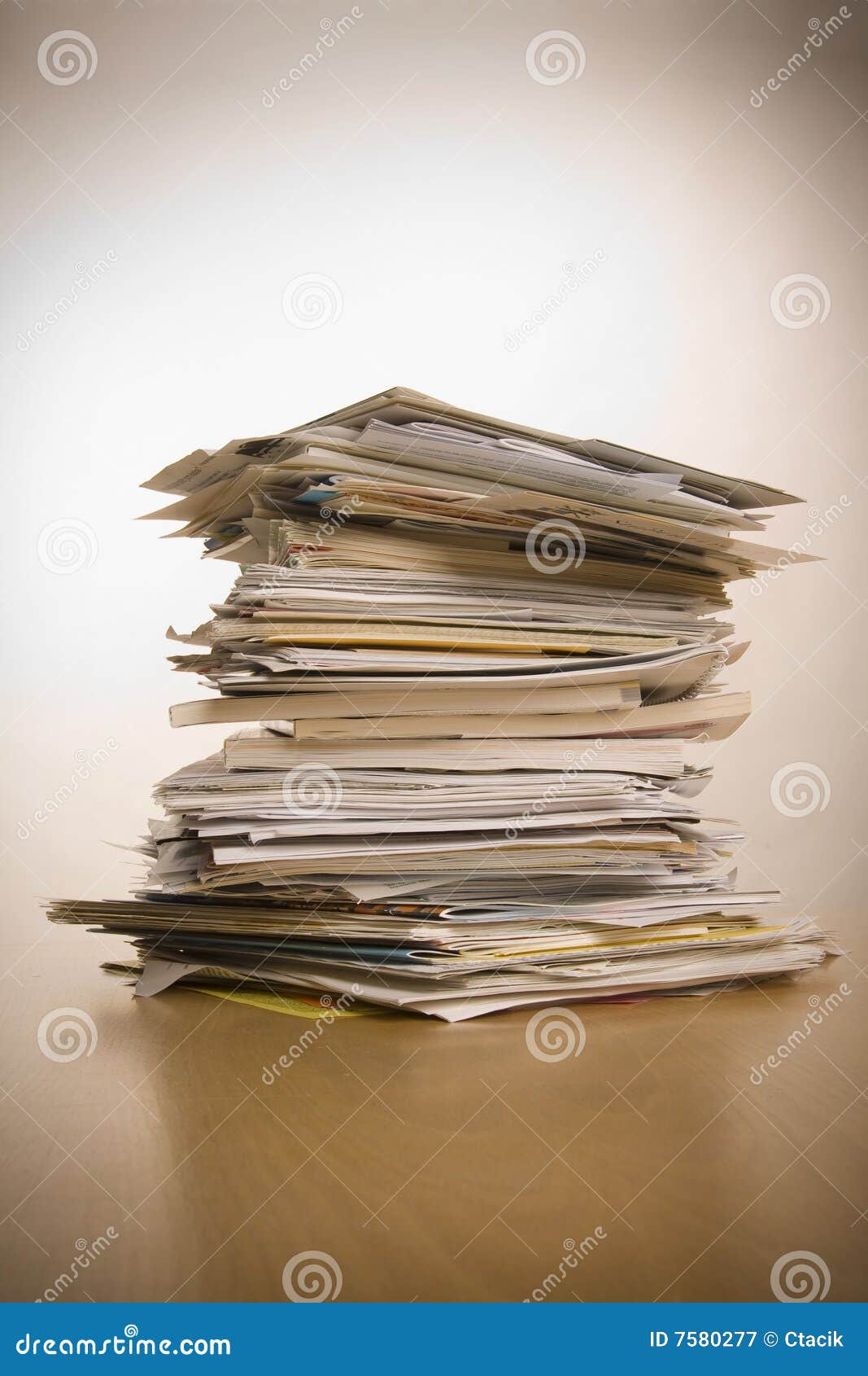 Stack of papers stock image. Image of white, files, stack - 7580277