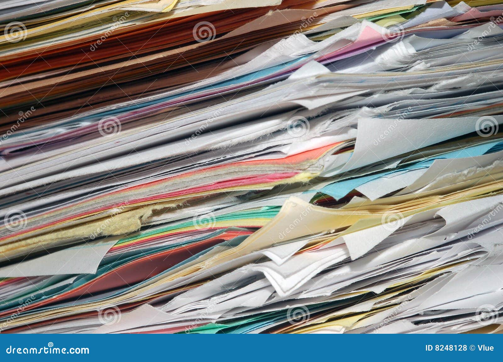 Stack of papers stock photo. Image of close, wrinkled - 8248128