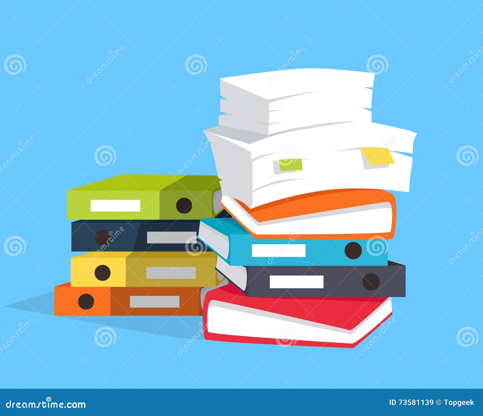Stack of Papers stock vector. Illustration of office - 73581139