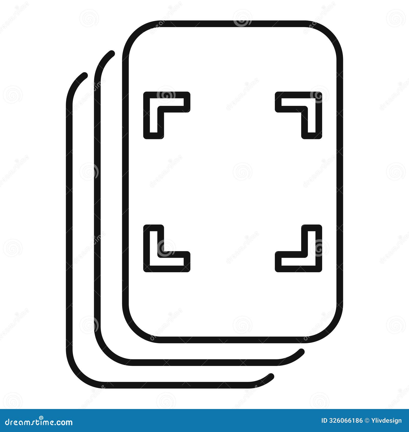 Stack of Papers with Crop Marks for Printing, Cutting, and Publishing ...