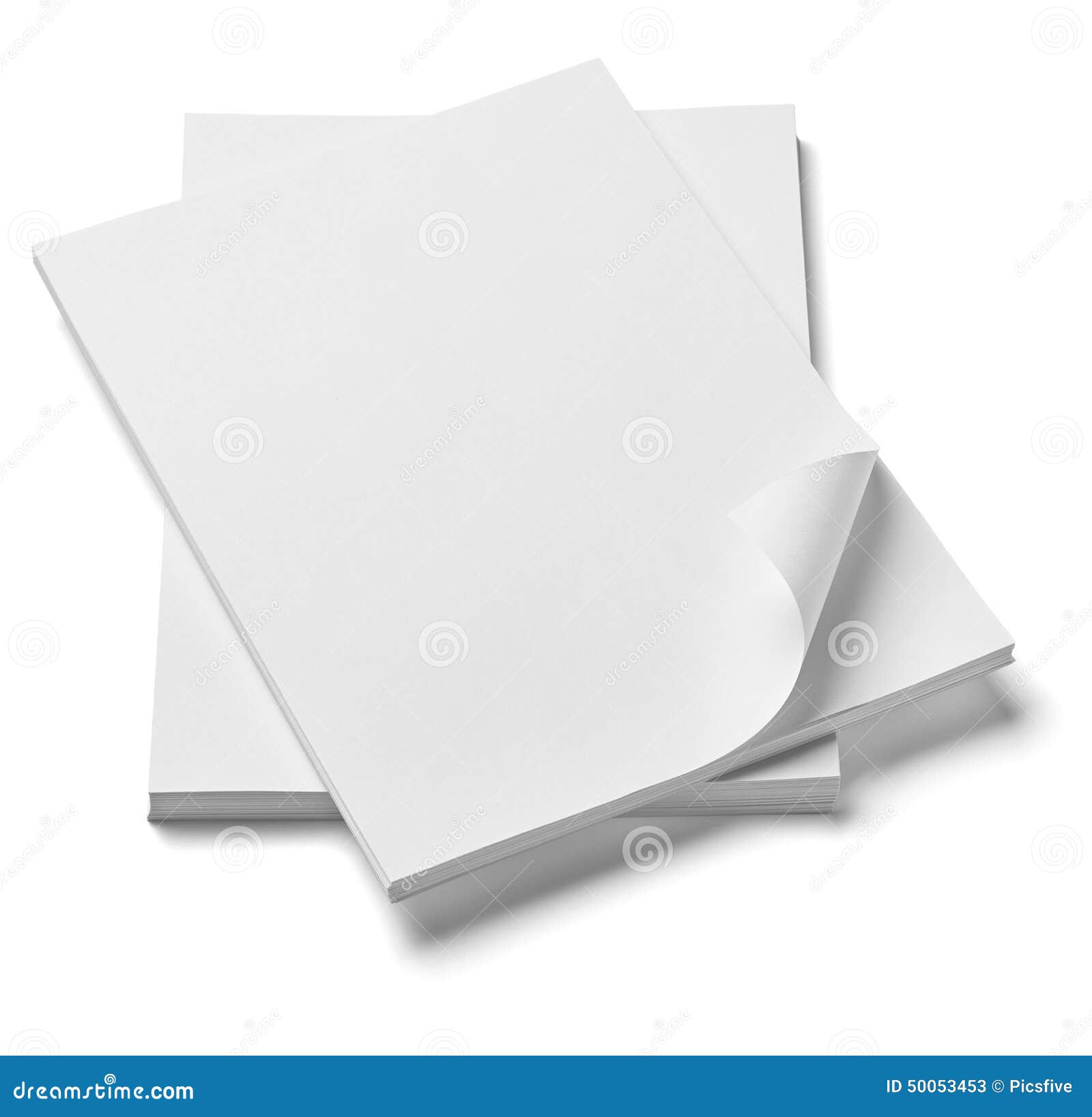 Stack of Papers with Curl Documents Office Business Stock Image - Image ...