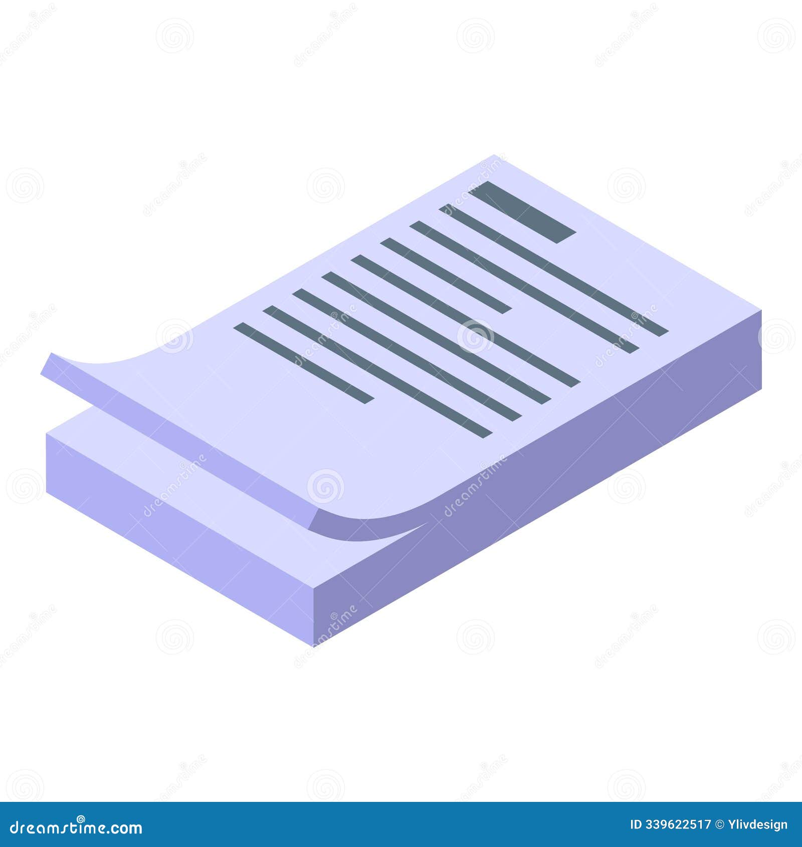 Stack of Papers with Folded Corner Representing Documents Stock ...
