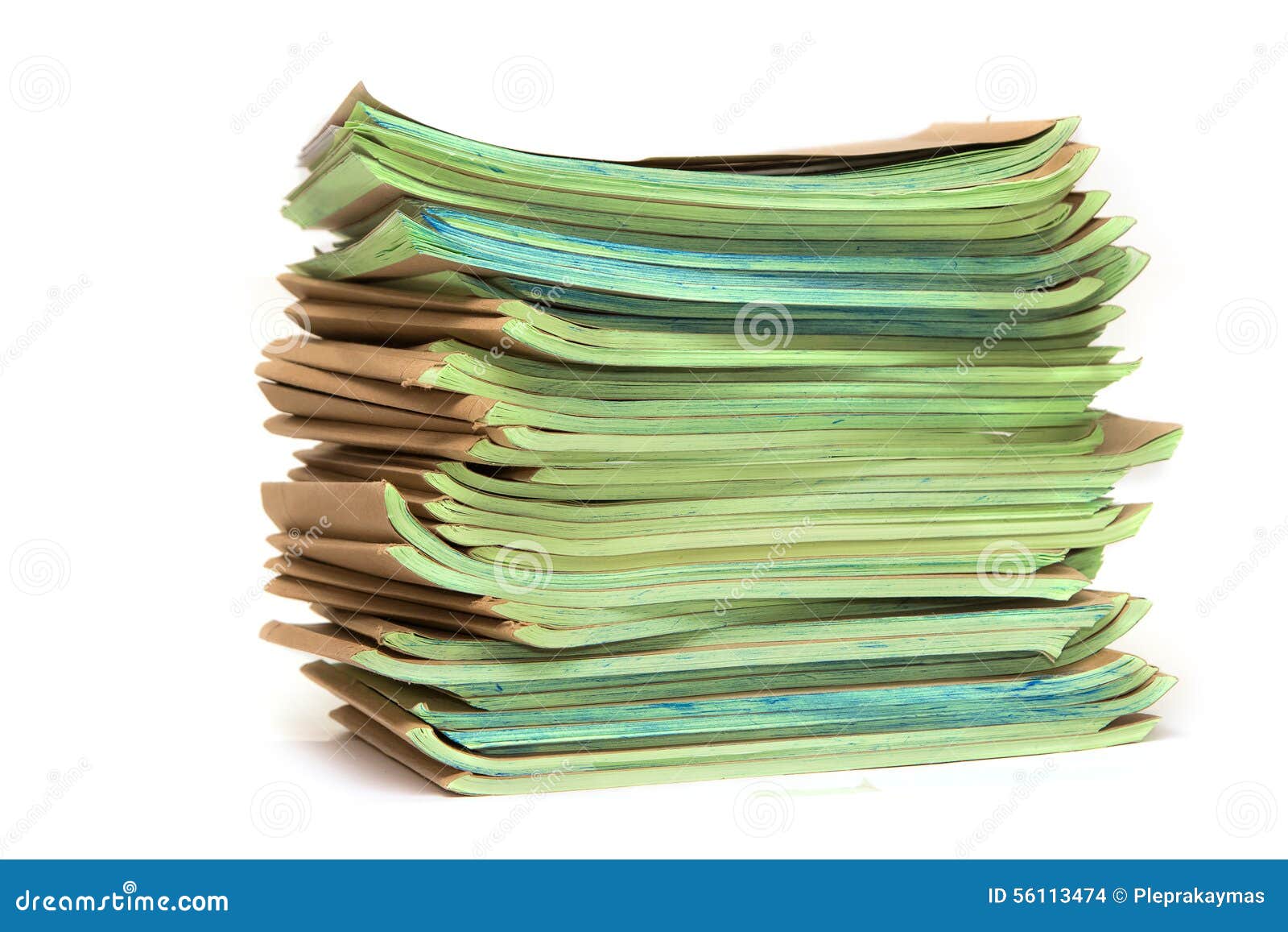Stack of papers isolated stock photo. Image of exam, paper - 56113474
