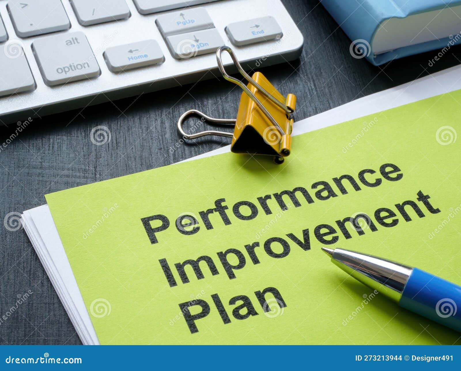 Stack of Papers with Performance Improvement Plan PIP. Stock Photo ...