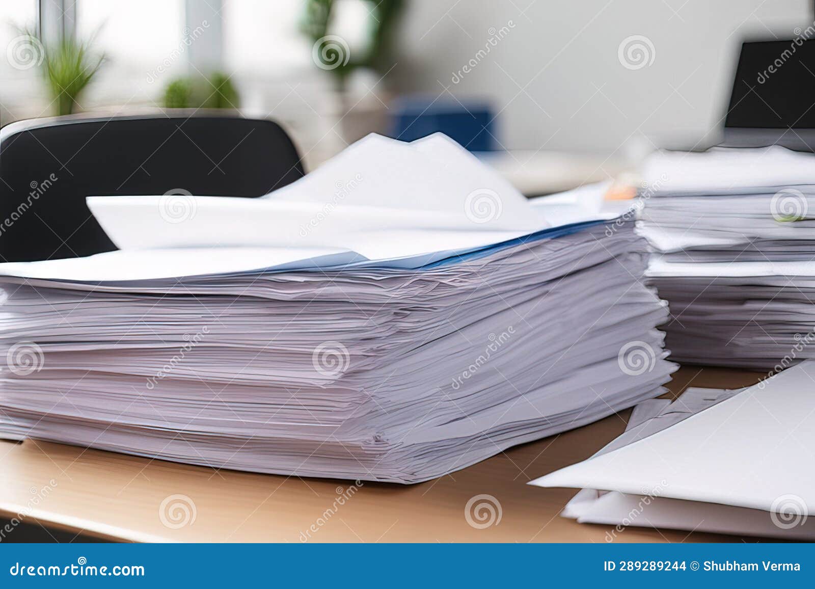Stack of Papers on Table in Officestack of Papers on Table in ...