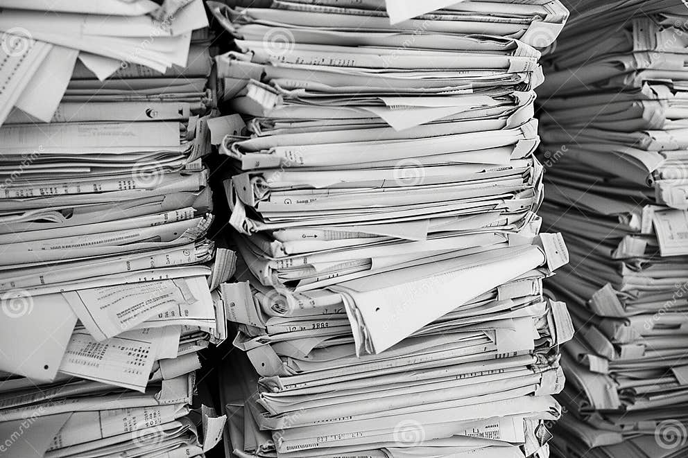 Stack of Papers stock illustration. Illustration of bureaucracy - 332939061