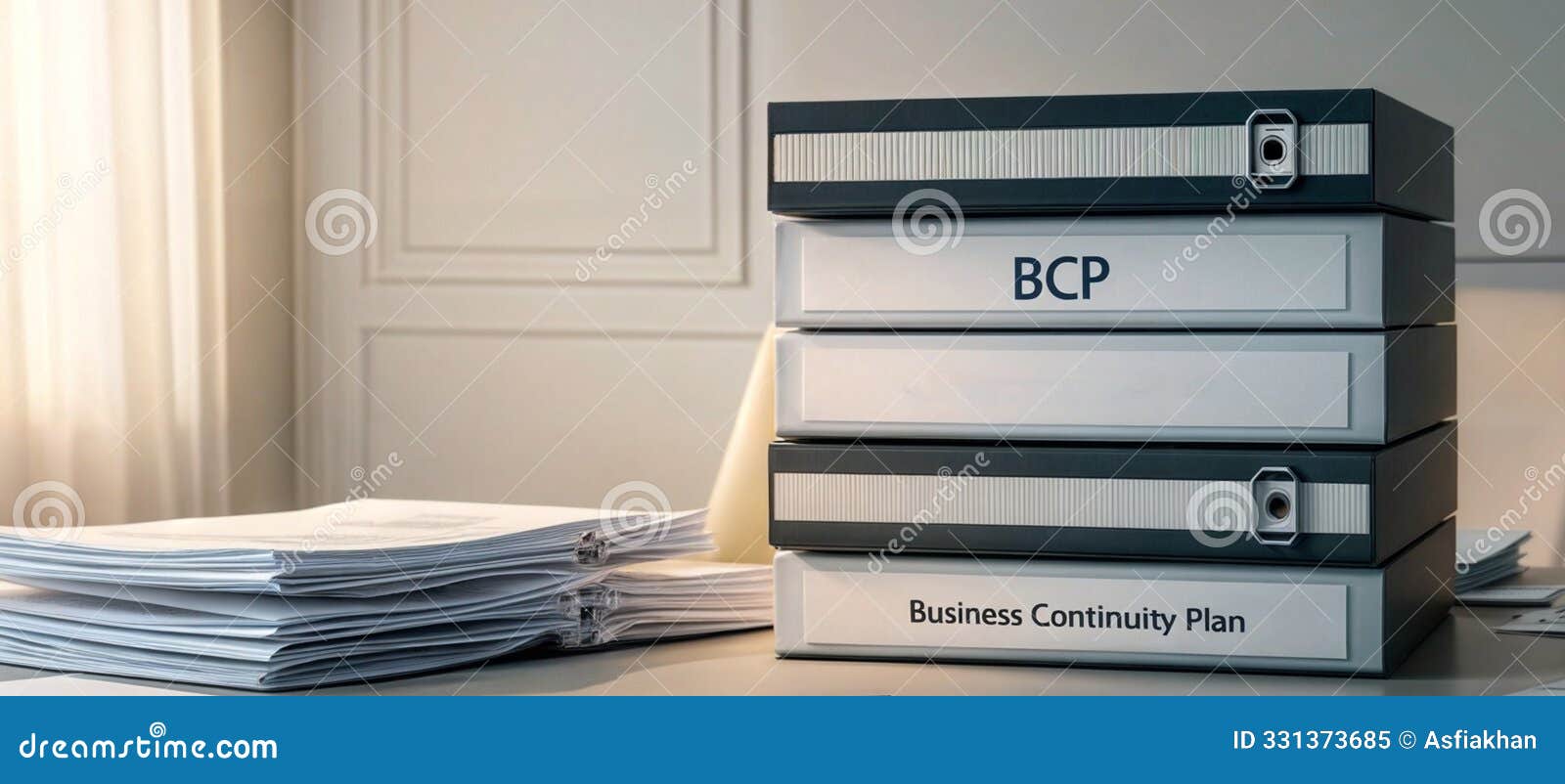 A Stack of Papers with the Text Word "BCP" Business Continuity Plan ...