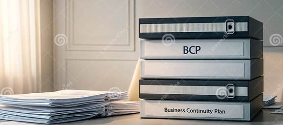 A Stack of Papers with the Text Word "BCP" Business Continuity Plan ...