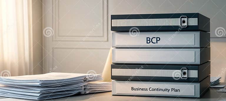 A Stack of Papers with the Text Word "BCP" Business Continuity Plan ...