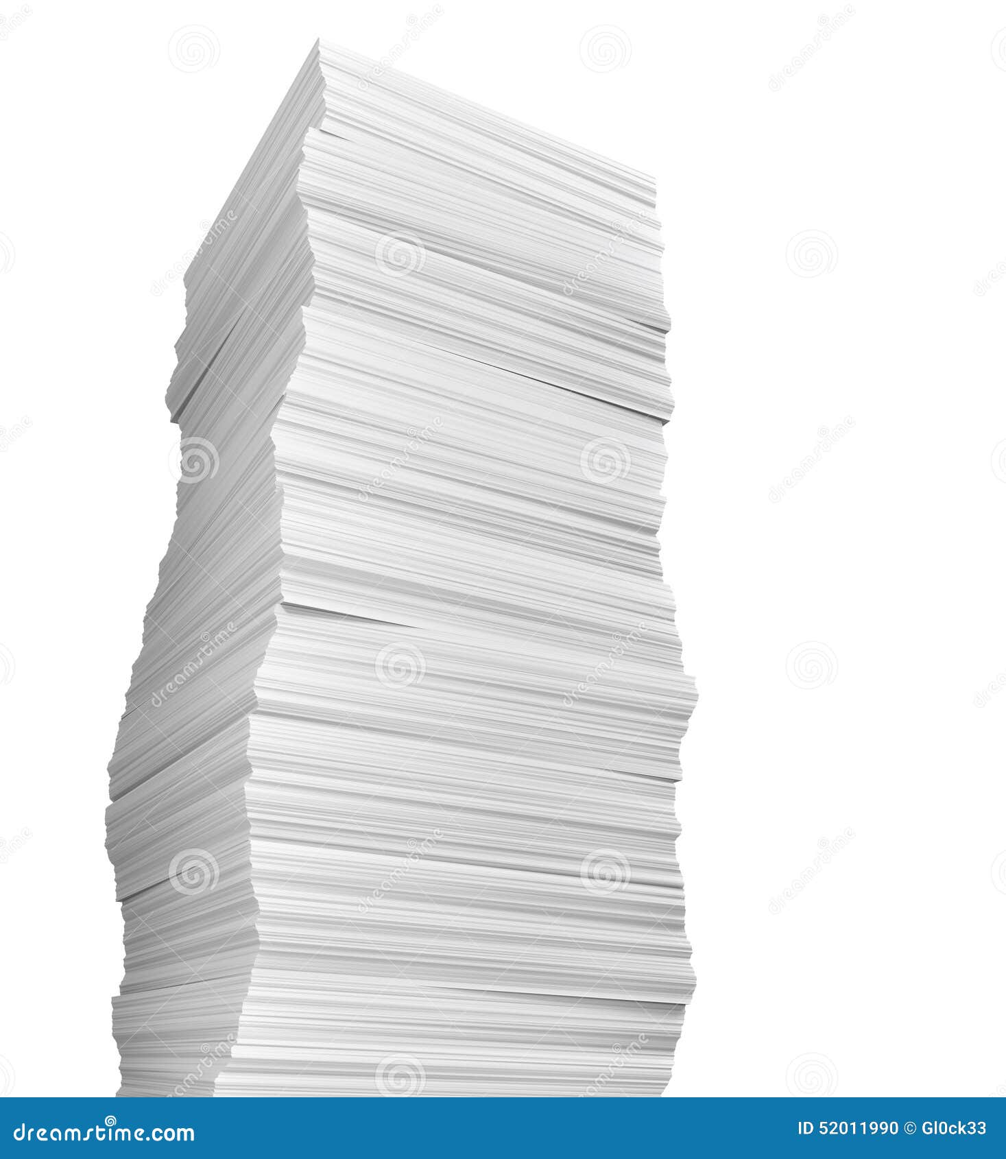 Stack of Papers on White Background Stock Illustration - Illustration ...