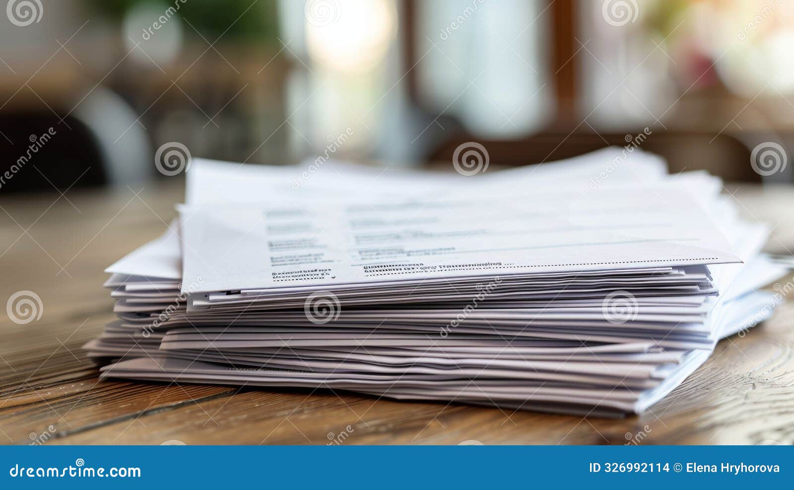 Stack of Papers on a Wooden Table, Representing Documentation ...