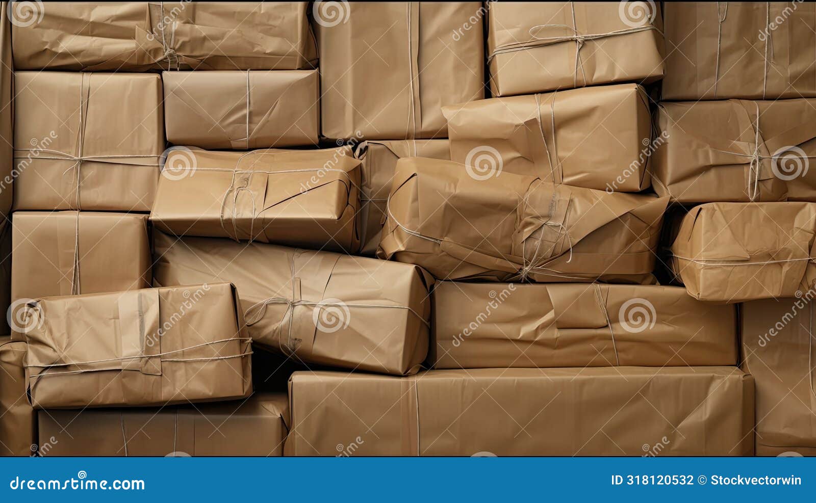 Stack parcel brown paper stock illustration. Illustration of visual ...