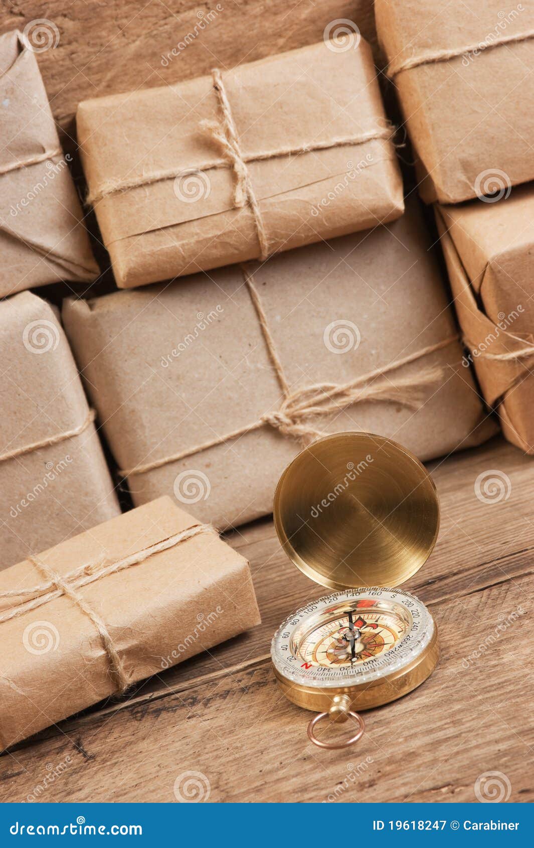 Stack parcel in warehouse stock image. Image of blank - 19618247