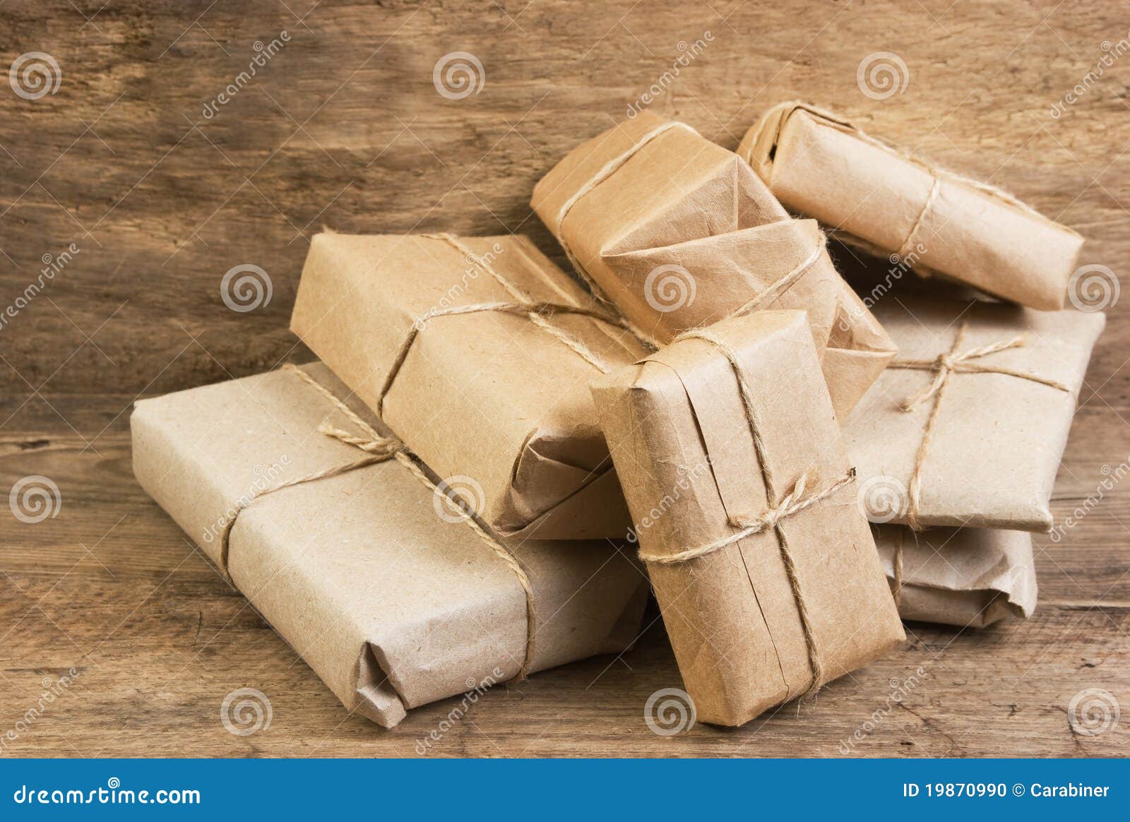 Stack parcel in warehouse stock photo. Image of close - 19870990