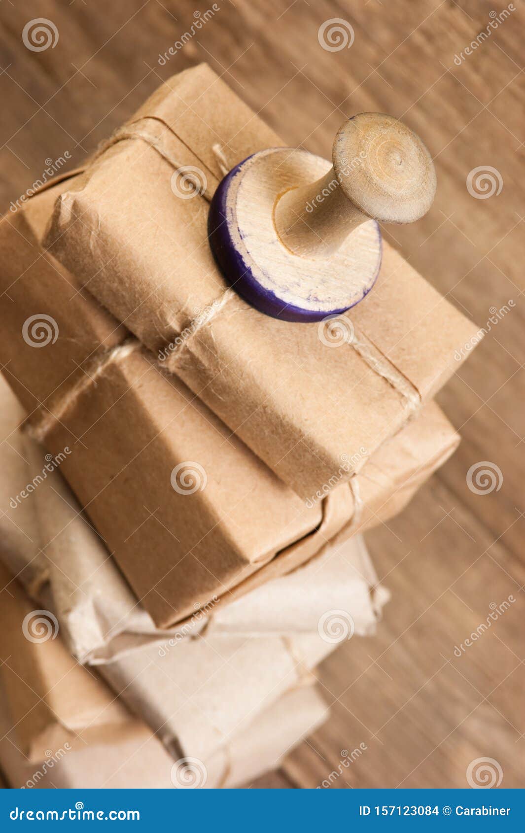 Stack parcel in warehouse stock photo. Image of paper - 157123084