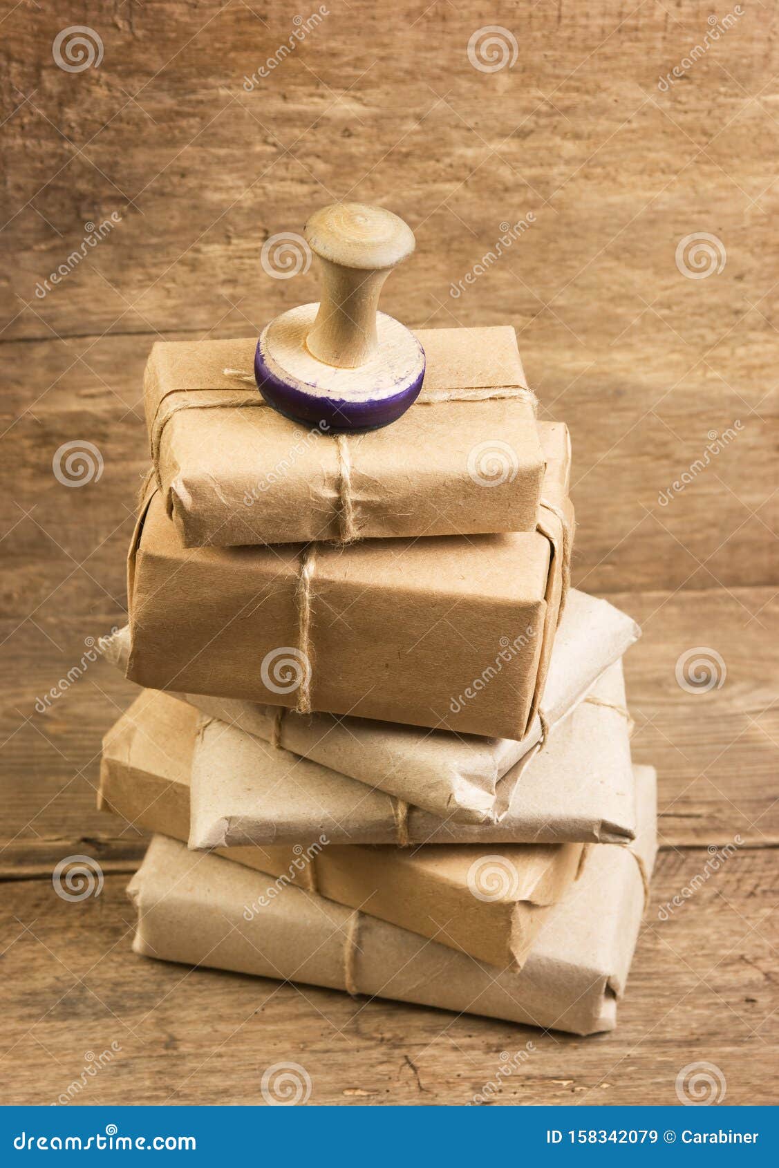 Stack parcel in warehouse stock image. Image of freight - 158342079