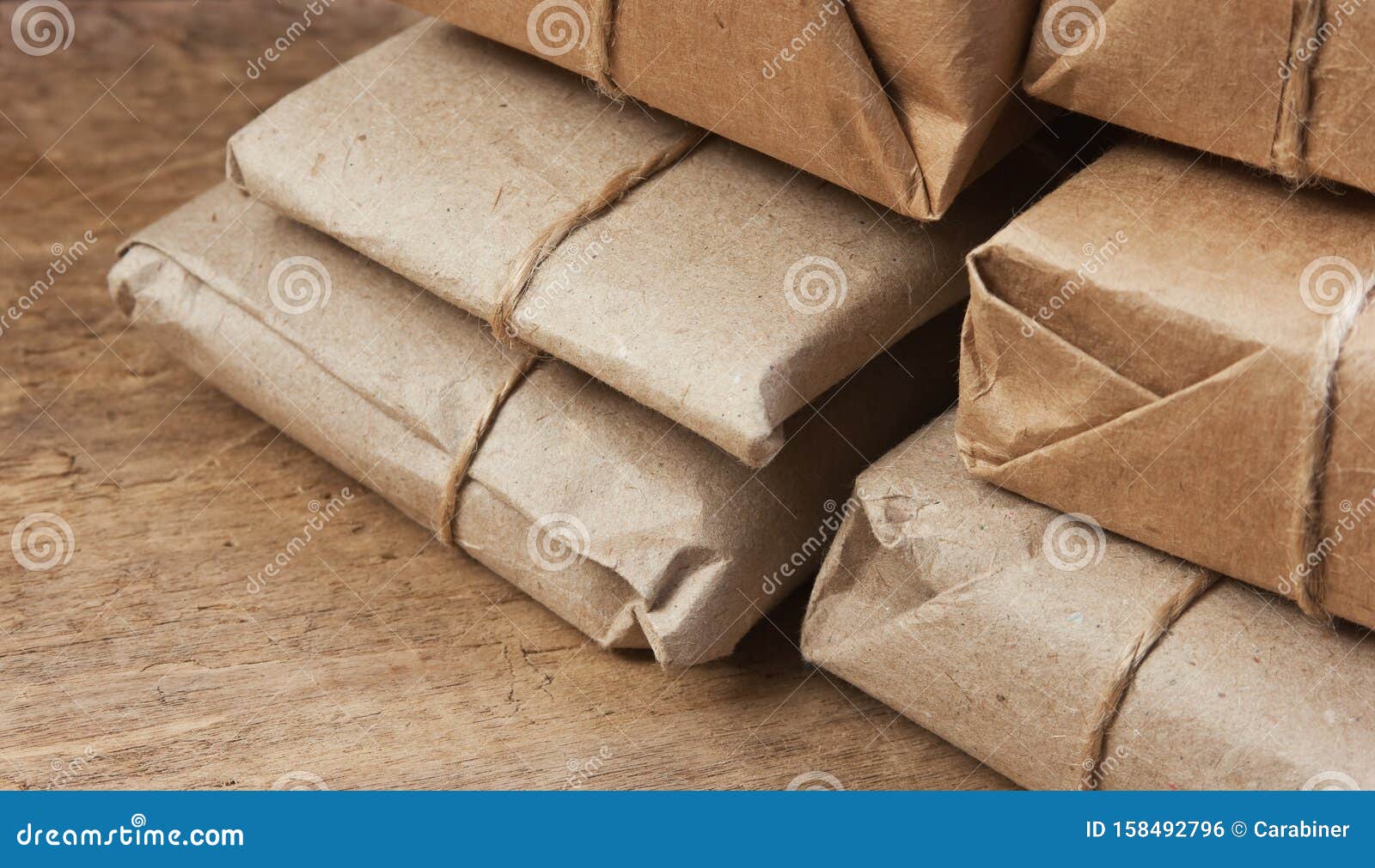 Stack parcel in warehouse stock photo. Image of container - 158492796