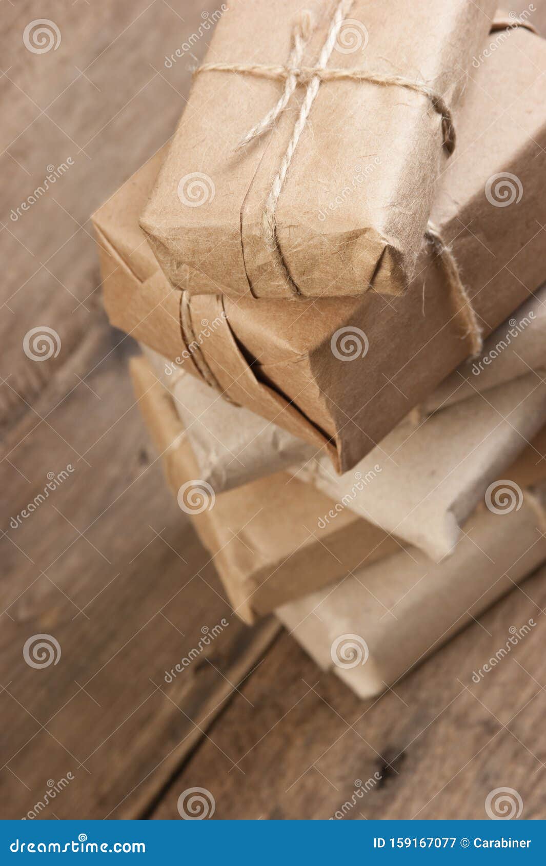 Stack parcel in warehouse stock image. Image of paper - 159167077