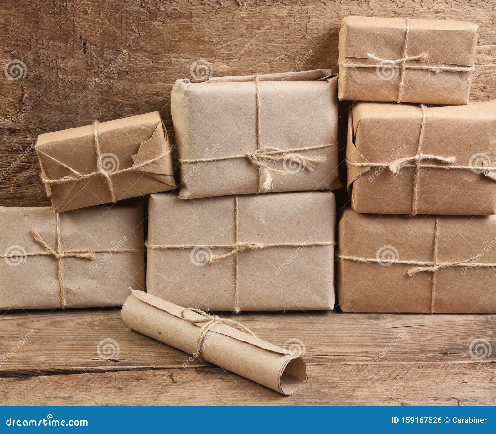 Stack parcel in warehouse stock photo. Image of package - 159167526