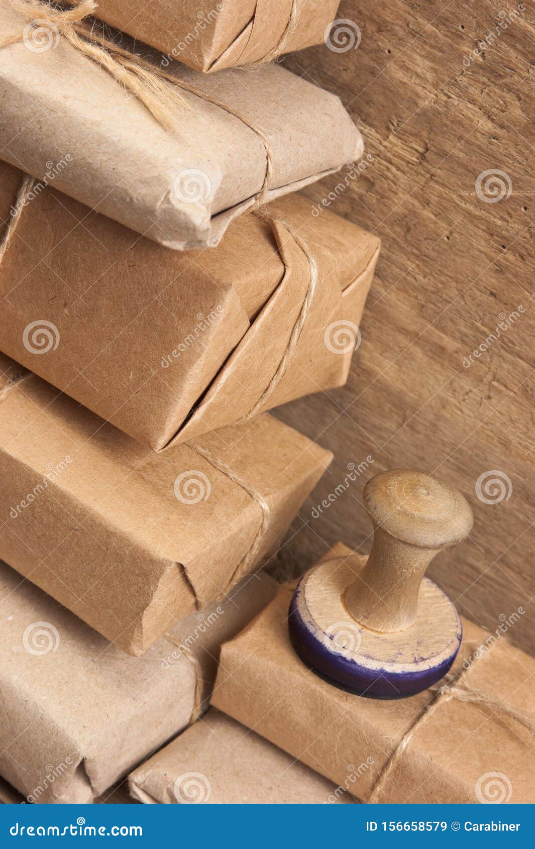 Stack parcel in warehouse stock image. Image of package - 156658579