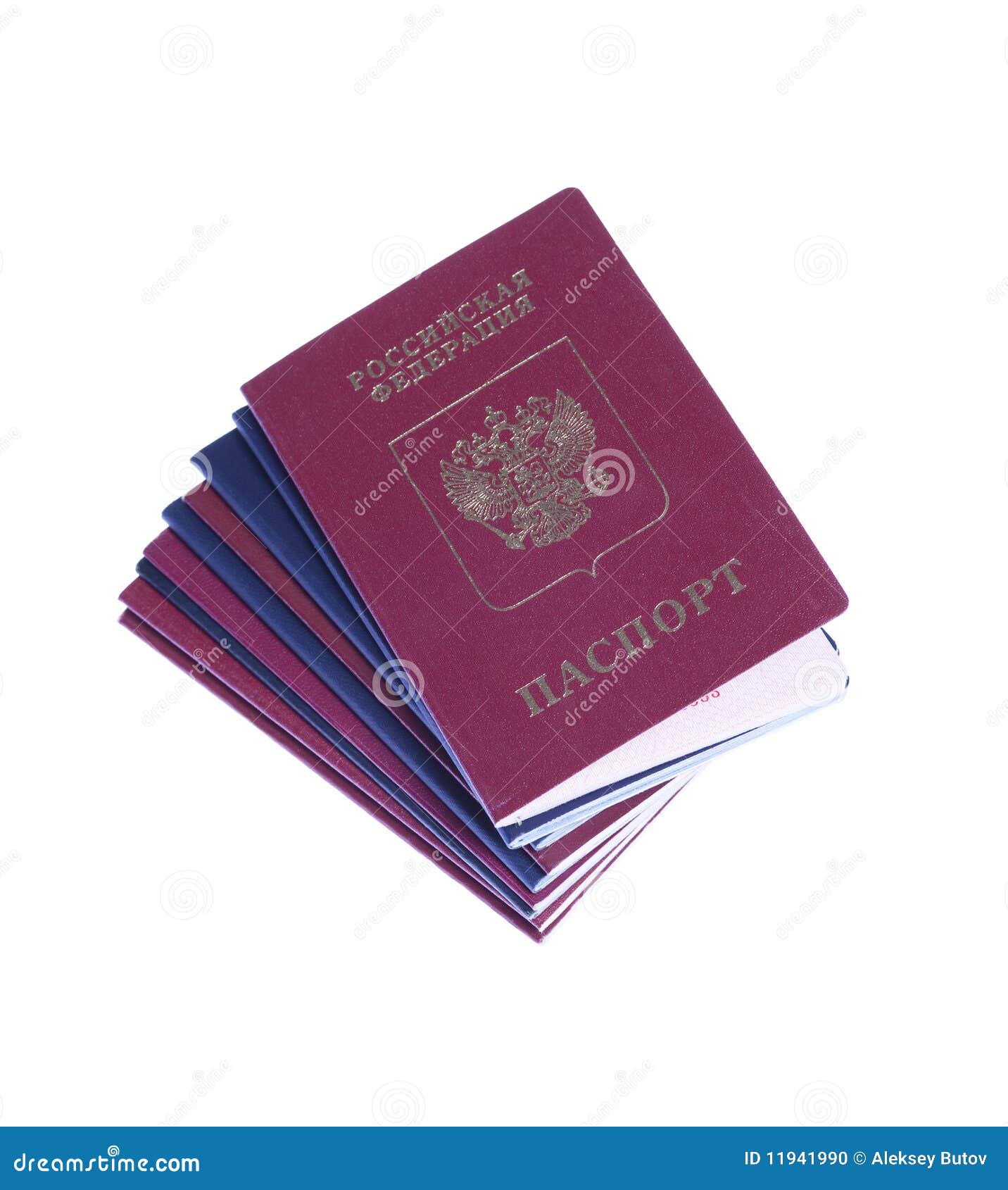 Stack of passports stock photo. Image of objects, four - 11941990